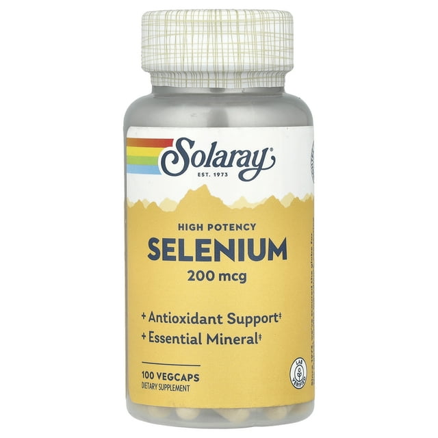 Solaray Selenium, High Potency, Healthy Immune System, Thyroid Function ...