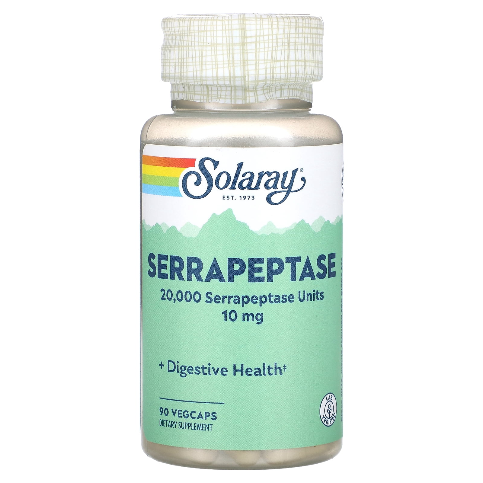 Serrapeptase 10 mg By Solaray - 90 Vegetable Caps - Walmart Business ...