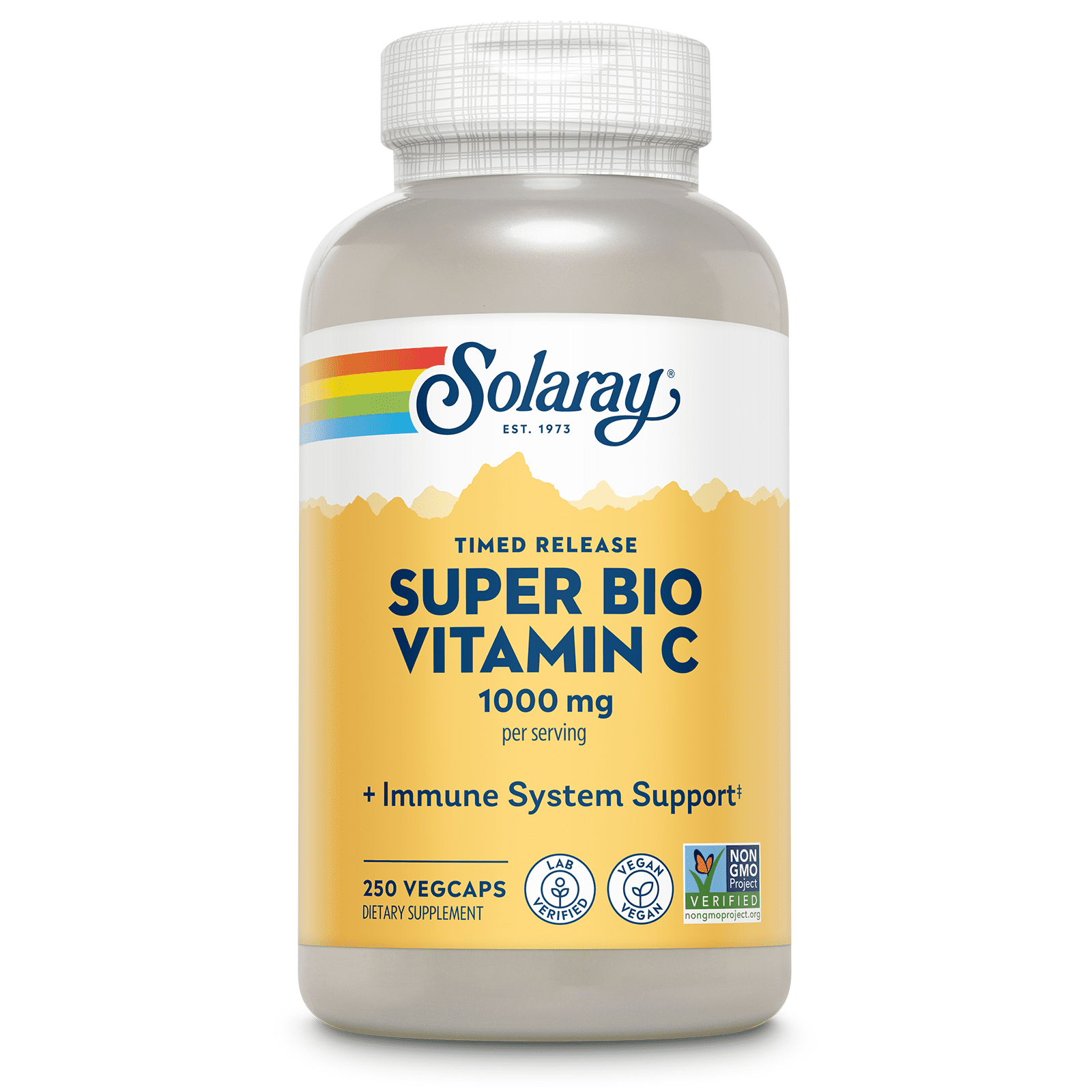 Solaray Super Bio Buffered Vitamin C 1000mg, Timed Release Immune Antioxidant Support, 250 ...