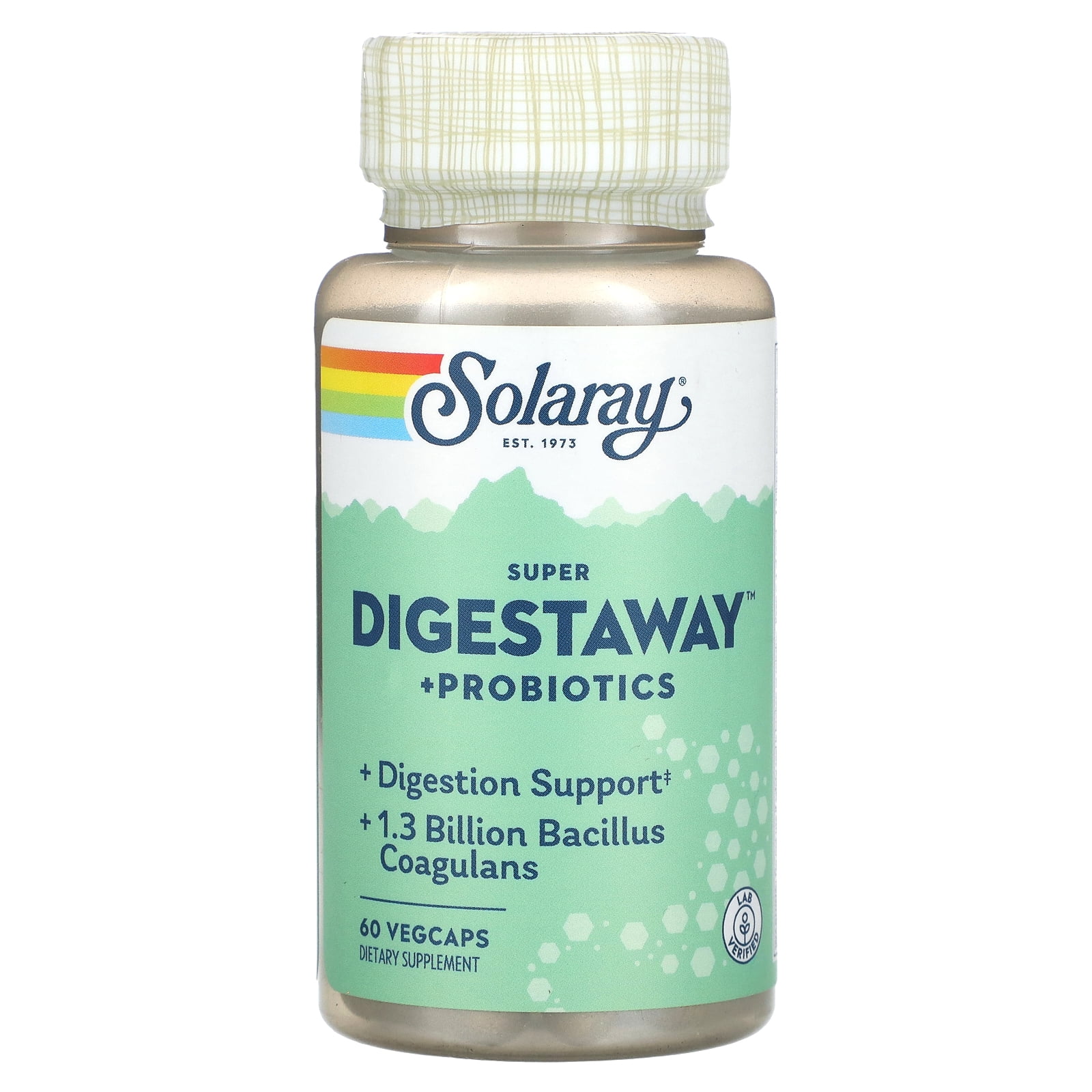 Solaray - Super Digestaway + Probiotics 1.5 Billion CFU - 60 Vegetarian ...