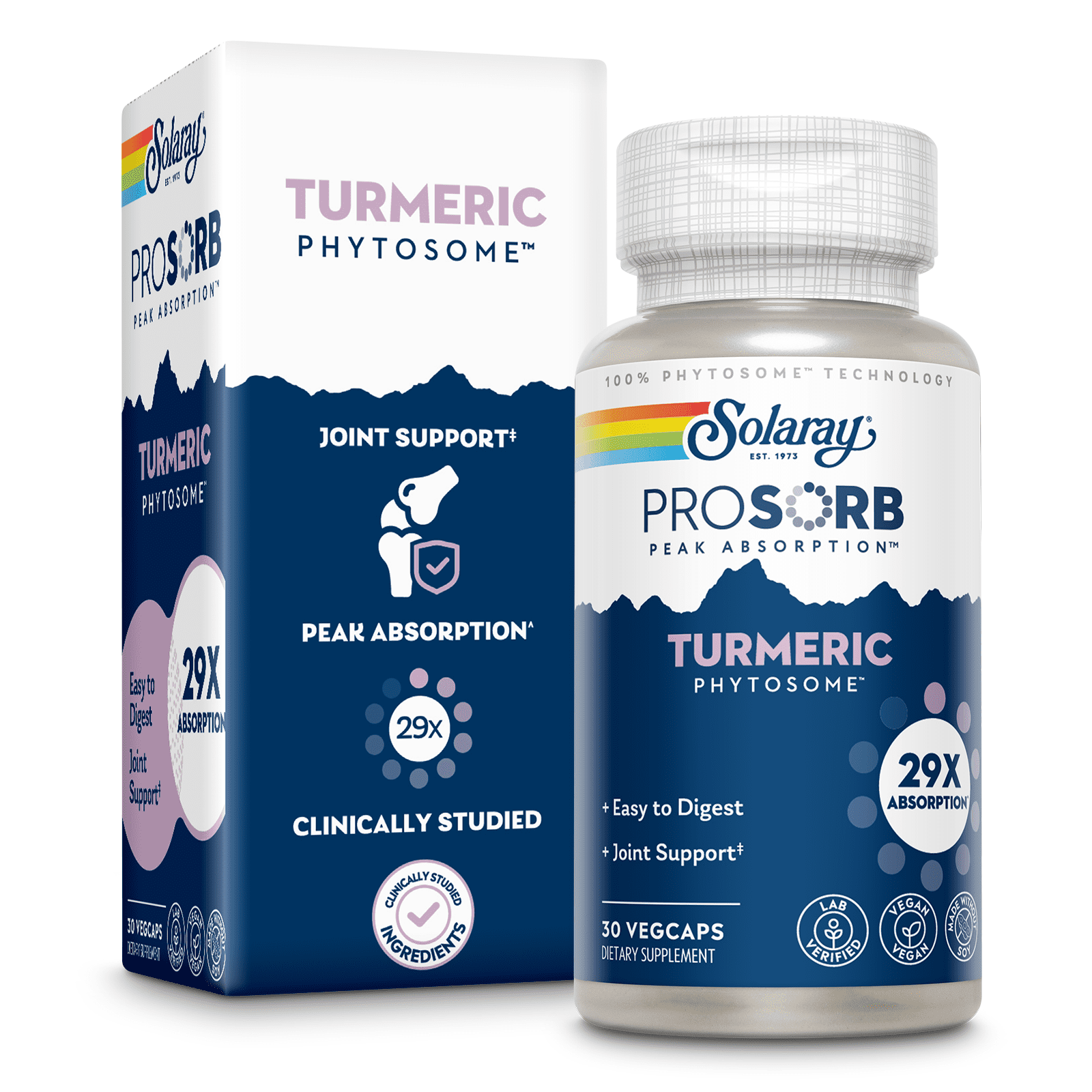 SOLARAY ProSorb Turmeric Supplement Phytosome 500 mg - 29X High ...