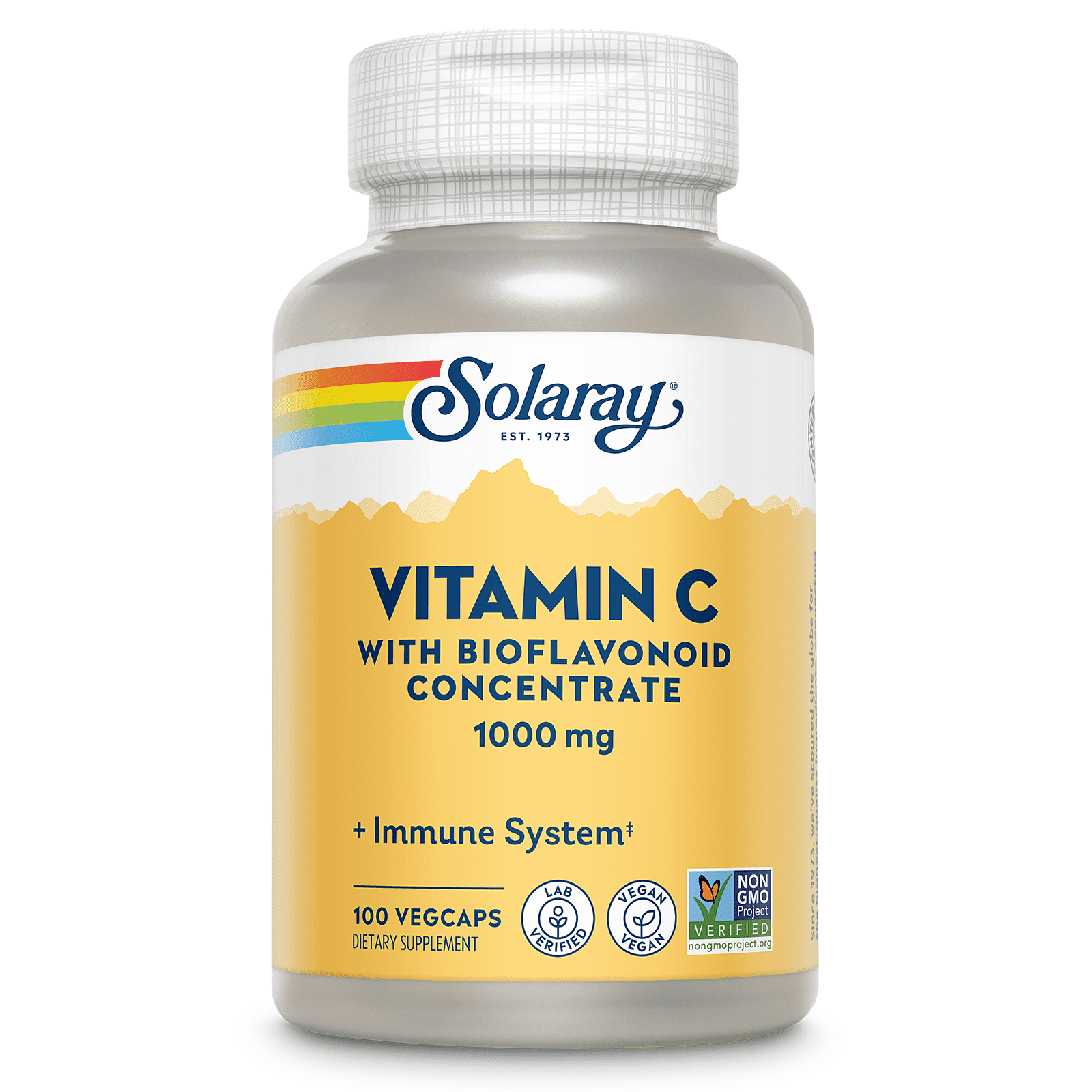 Solaray Vitamin C 1000mg with Bioflavonoid Concentrate, Immune Support ...