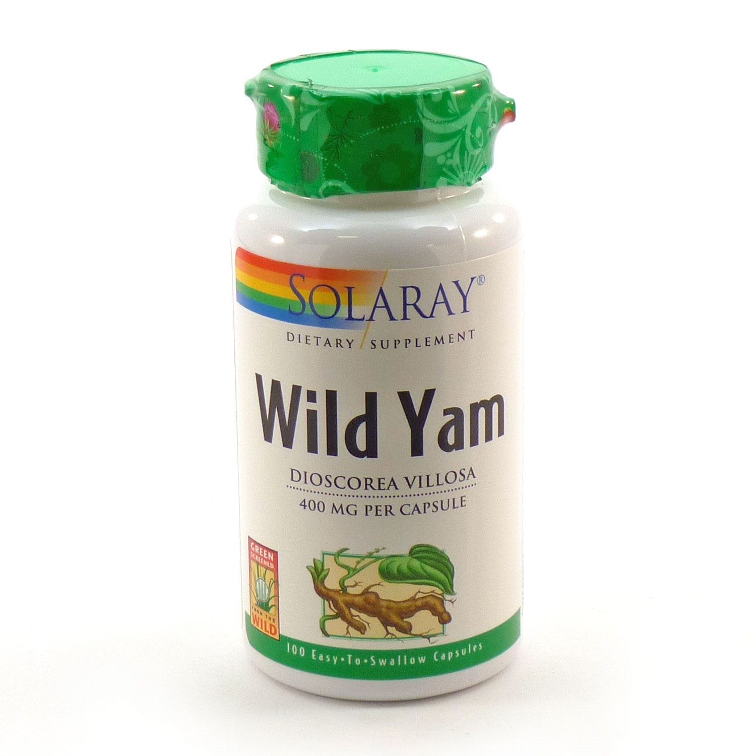 Solaray Wild Yam Root Capsules - 100 Count for Menopause Relief ...
