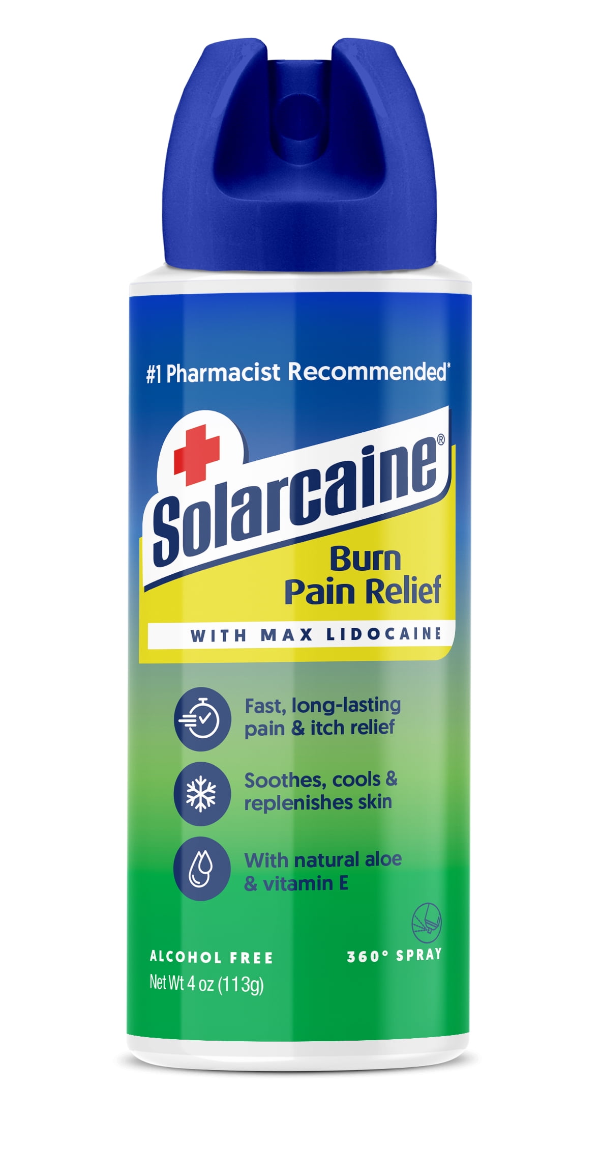 Solarcaine Cool Aloe Sunburn Relief Spray with Lidocaine to Replenish ...