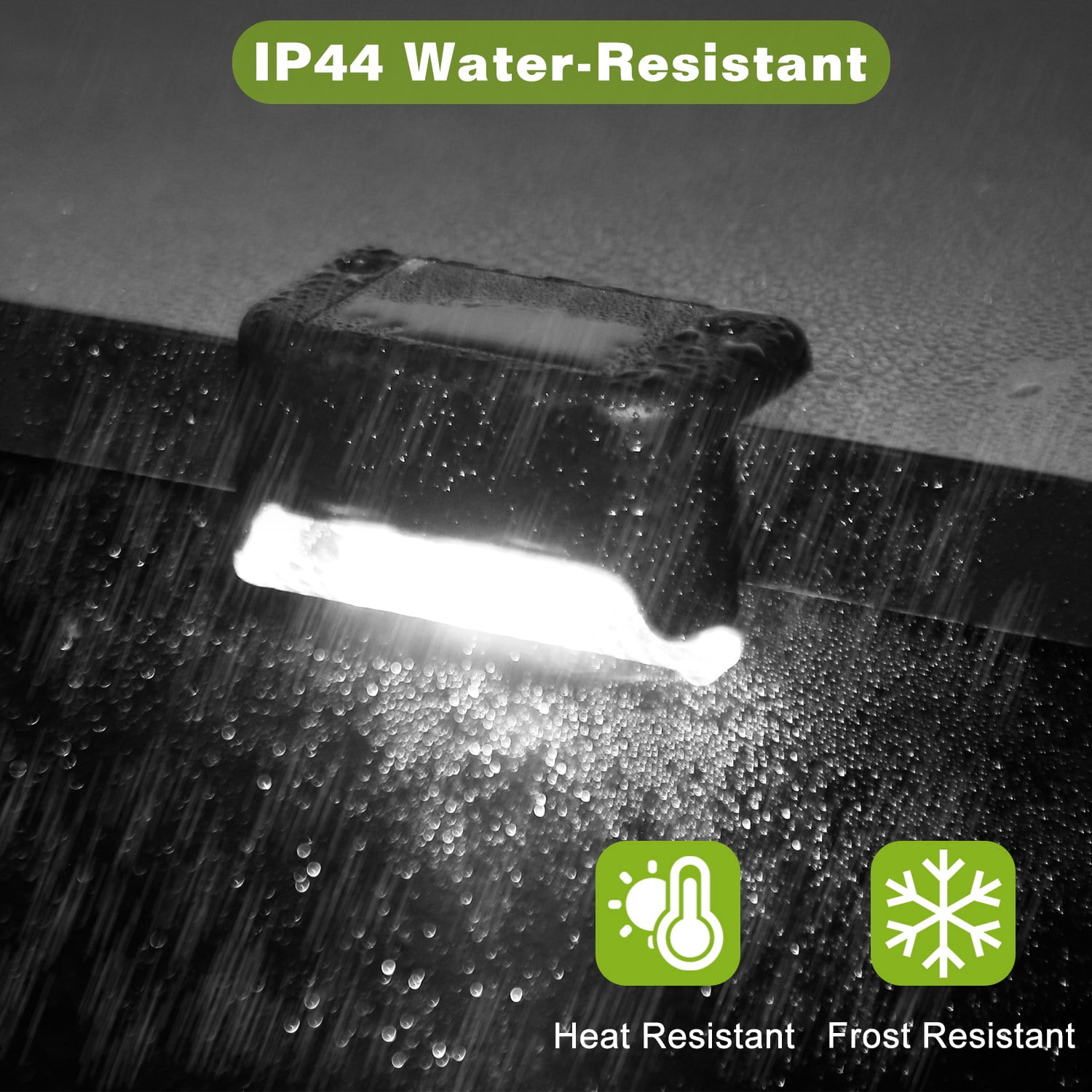Solarek 4Pcs Solar Powered LED Step Lights Outdoor Water-Resistant ...