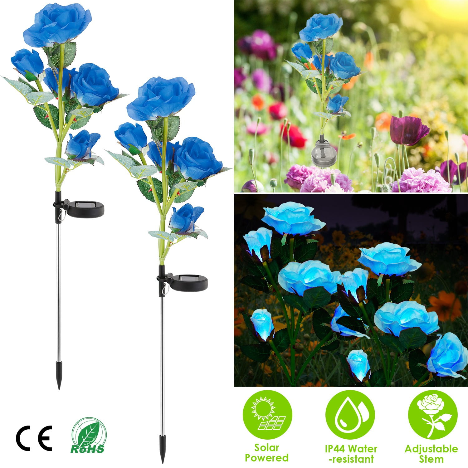 Solarek Outdoor Solar Garden Stake Lights, Waterproof Landscape Lights ...