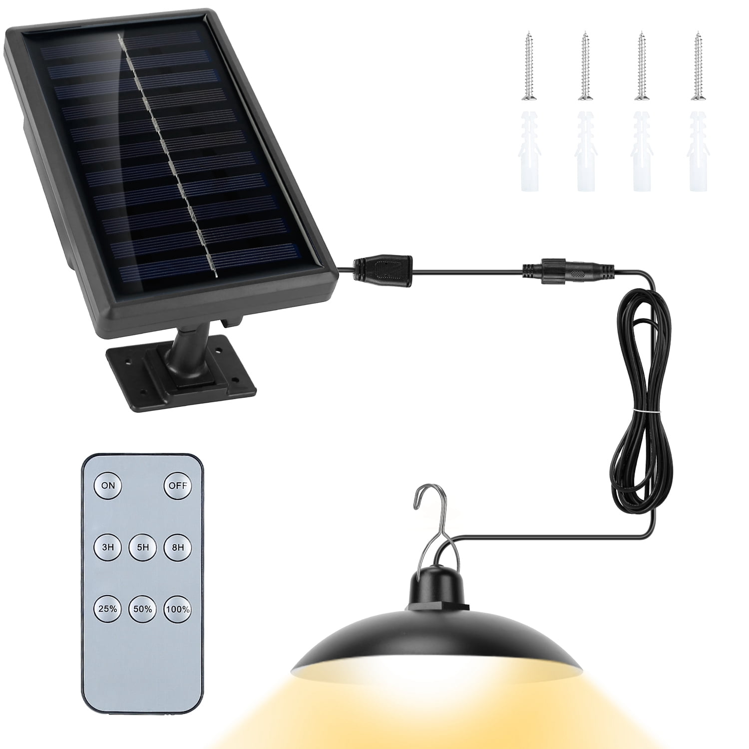 Solarek Solar Shed Lights Dimmable Timing Sensor Hanging Lamp Warm ...
