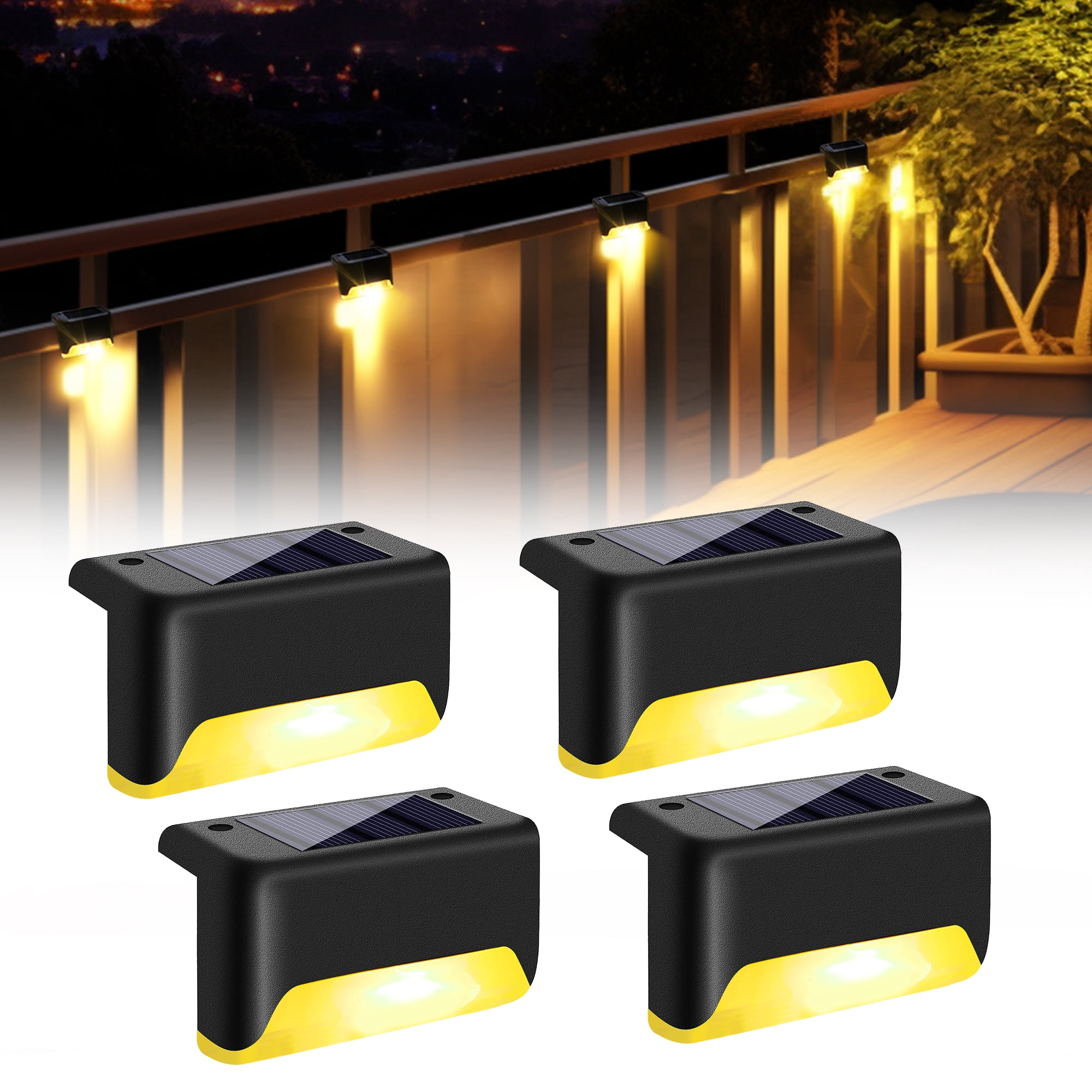 OriginalSourcing 1 LED Solar Deck Lights, Outdoor Waterproof Auto ...