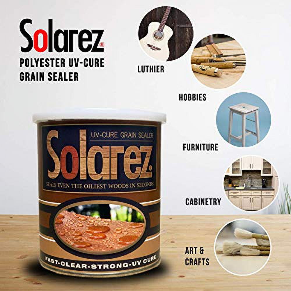 Solarez UV Cure Grain Filler & Sealer (Pint) ~ Cures 3-5 Min in Summer Sunlight! Eco-Friendly ...