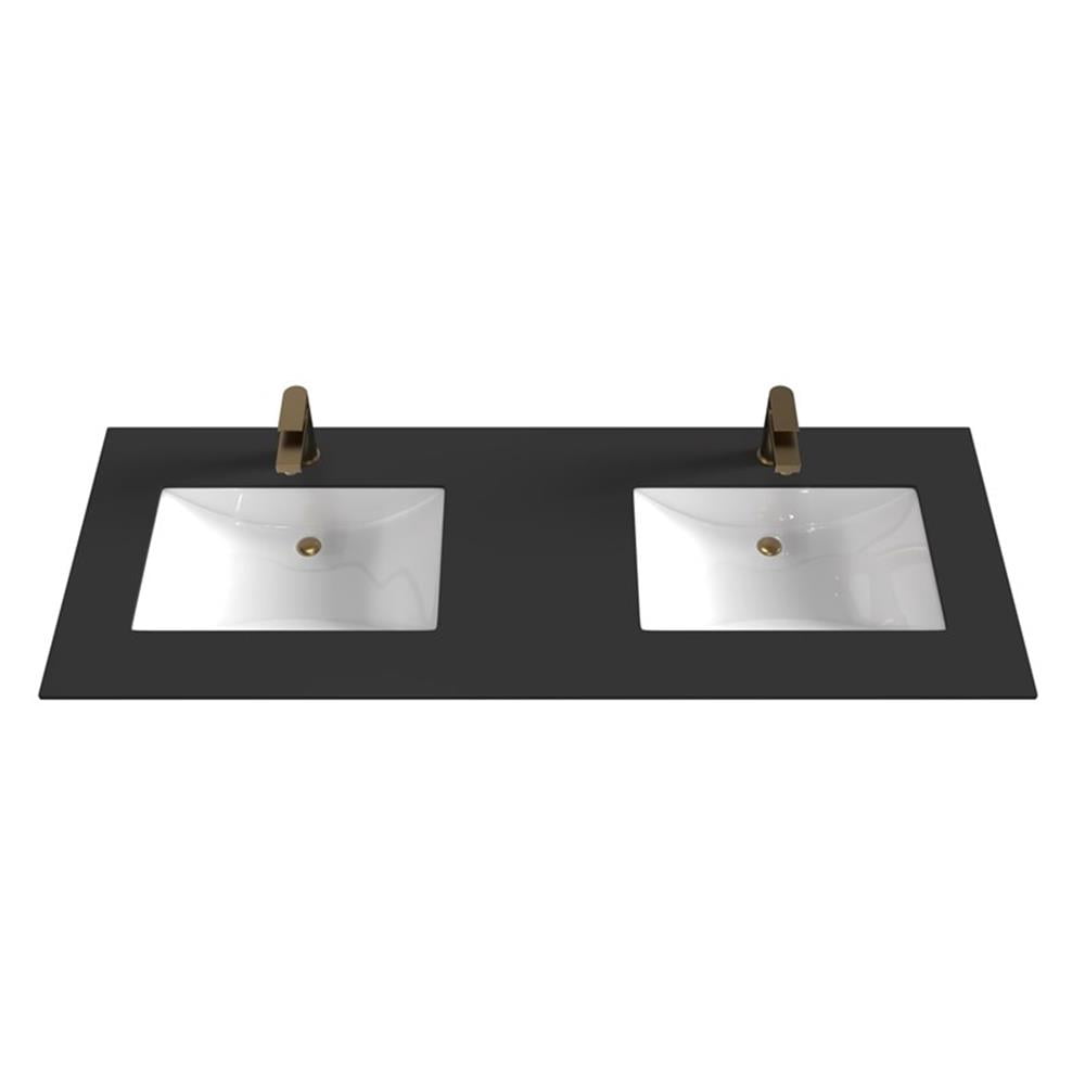 Solaria 60" Bathroom Porcelain Vanity Top with Center Placed Basin in ...