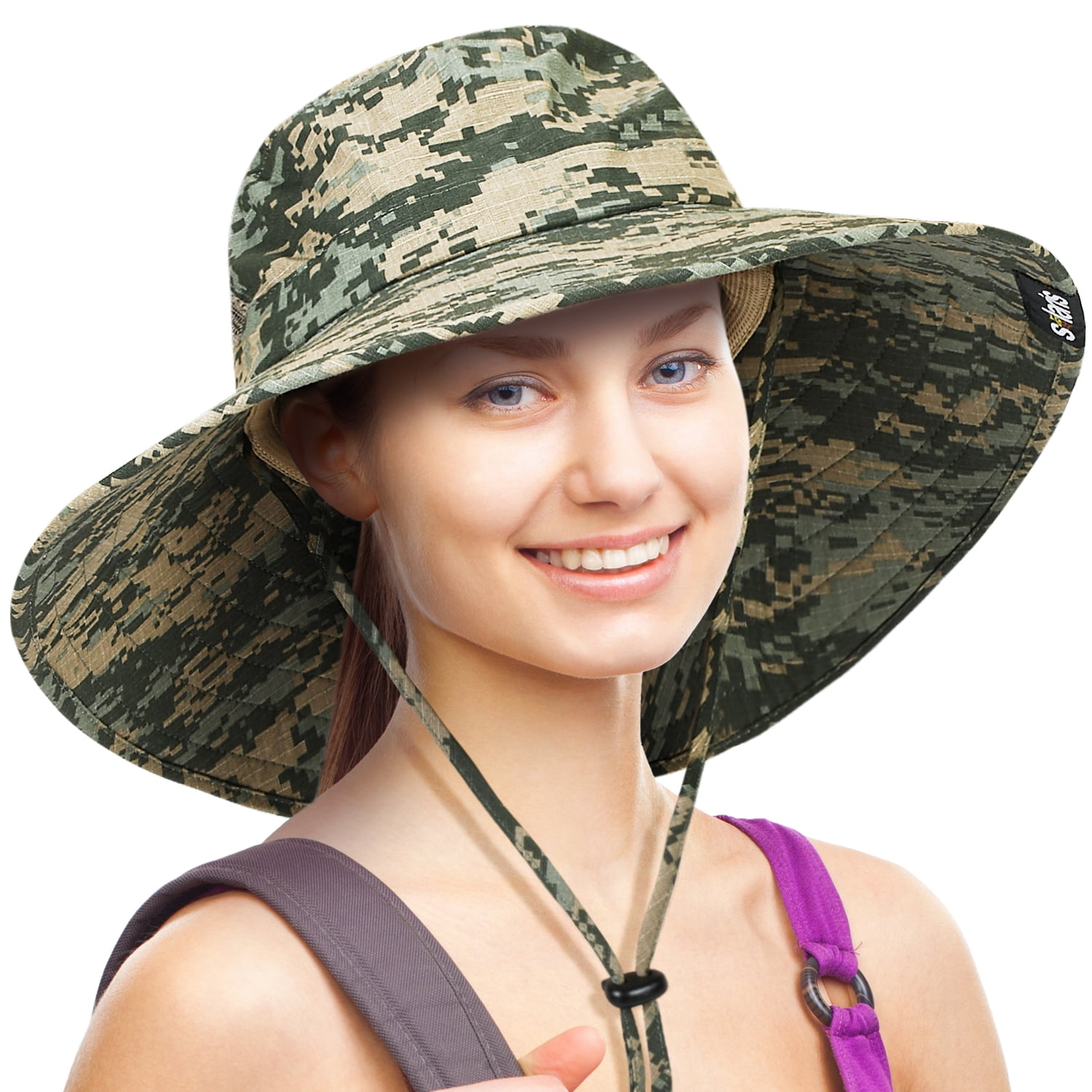 Solaris Unisex Large Bill Flap Sun Hat Camping Hiking Hunting Fishing ...