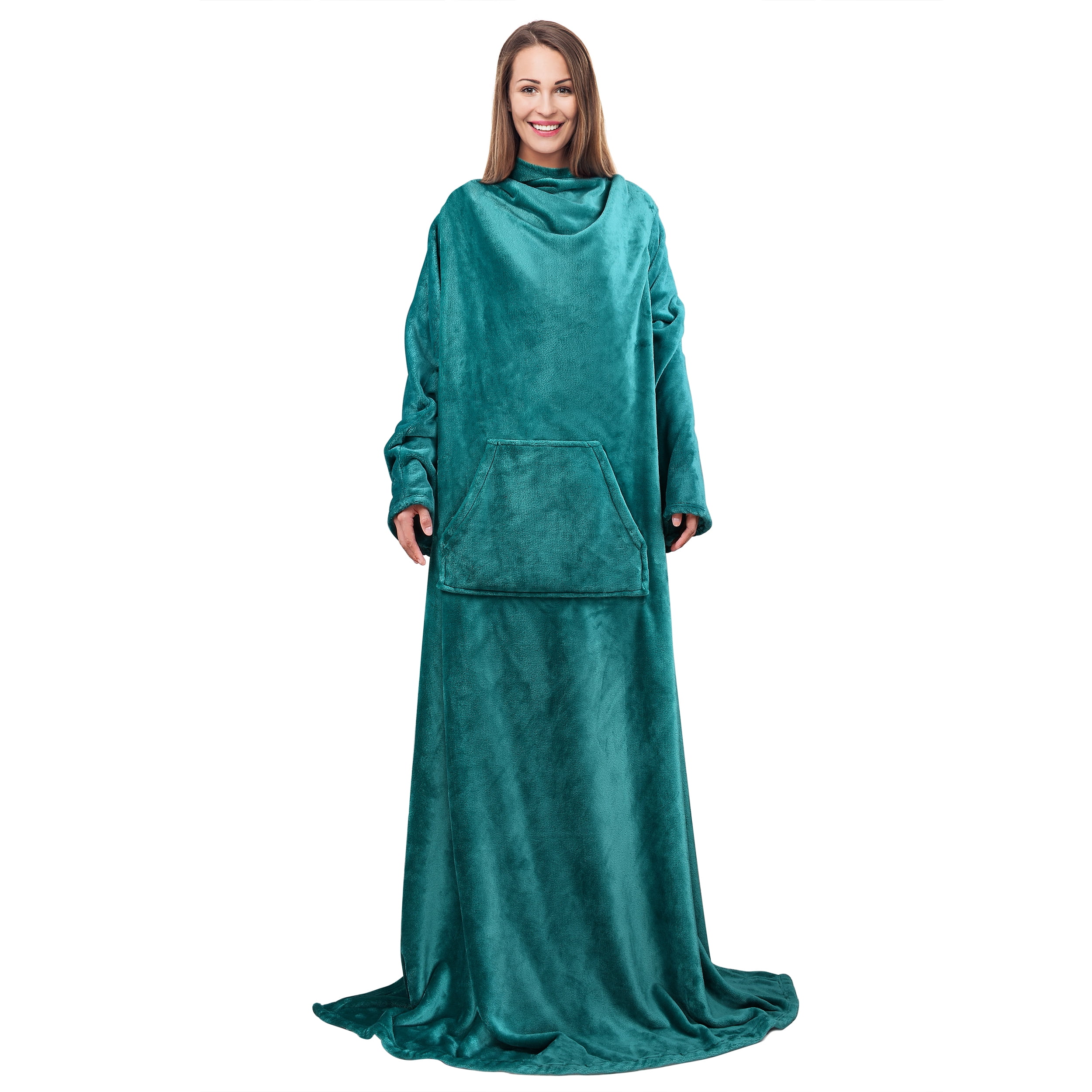 Solaris Wearable Sleeve Blanket, Flannel Blanket Sweatshirt for Adult ...