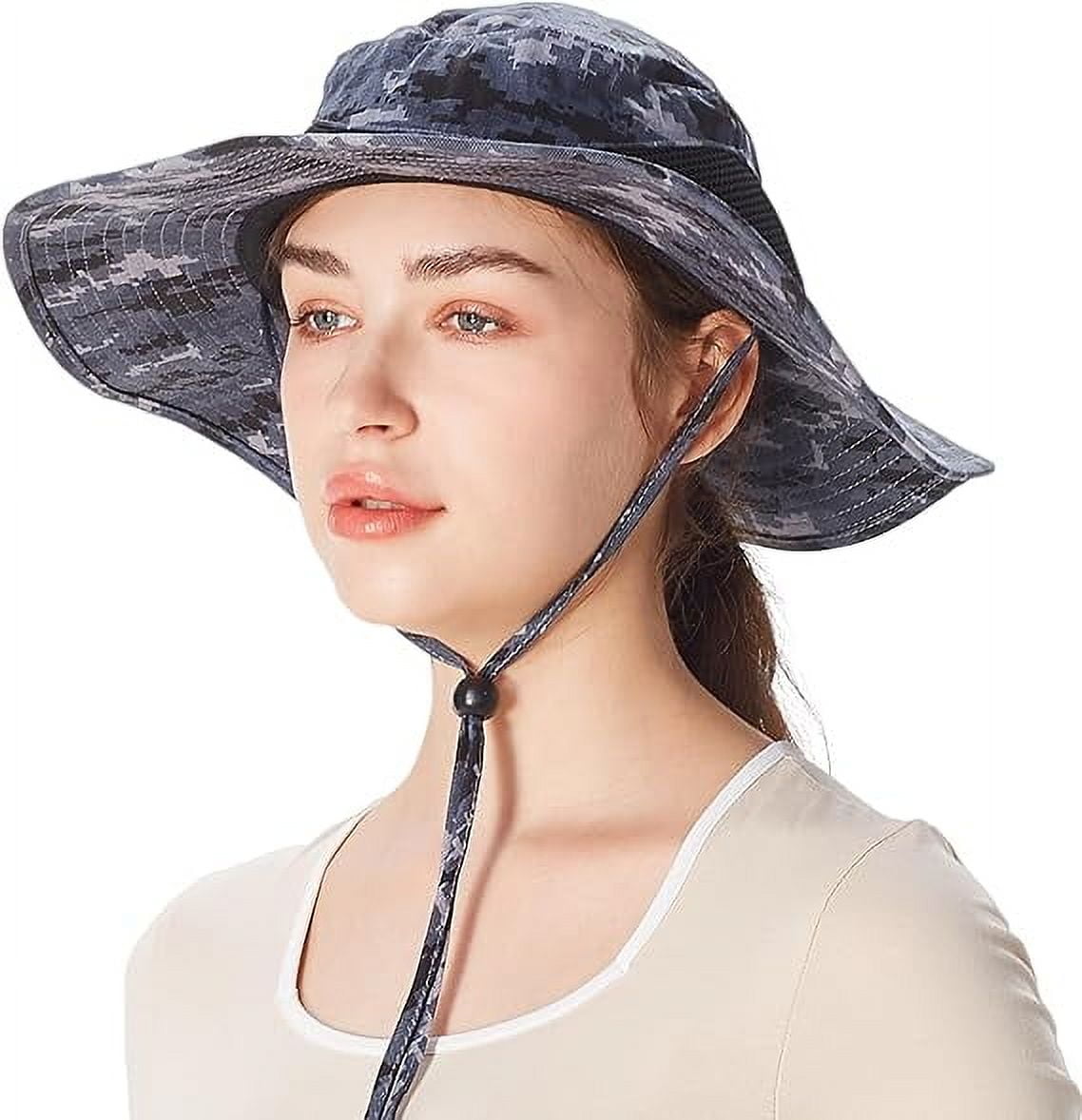 Outdoor Wide Brim Sun Hats Blocking UV Protection Cap UPF 50+ Foldable ...