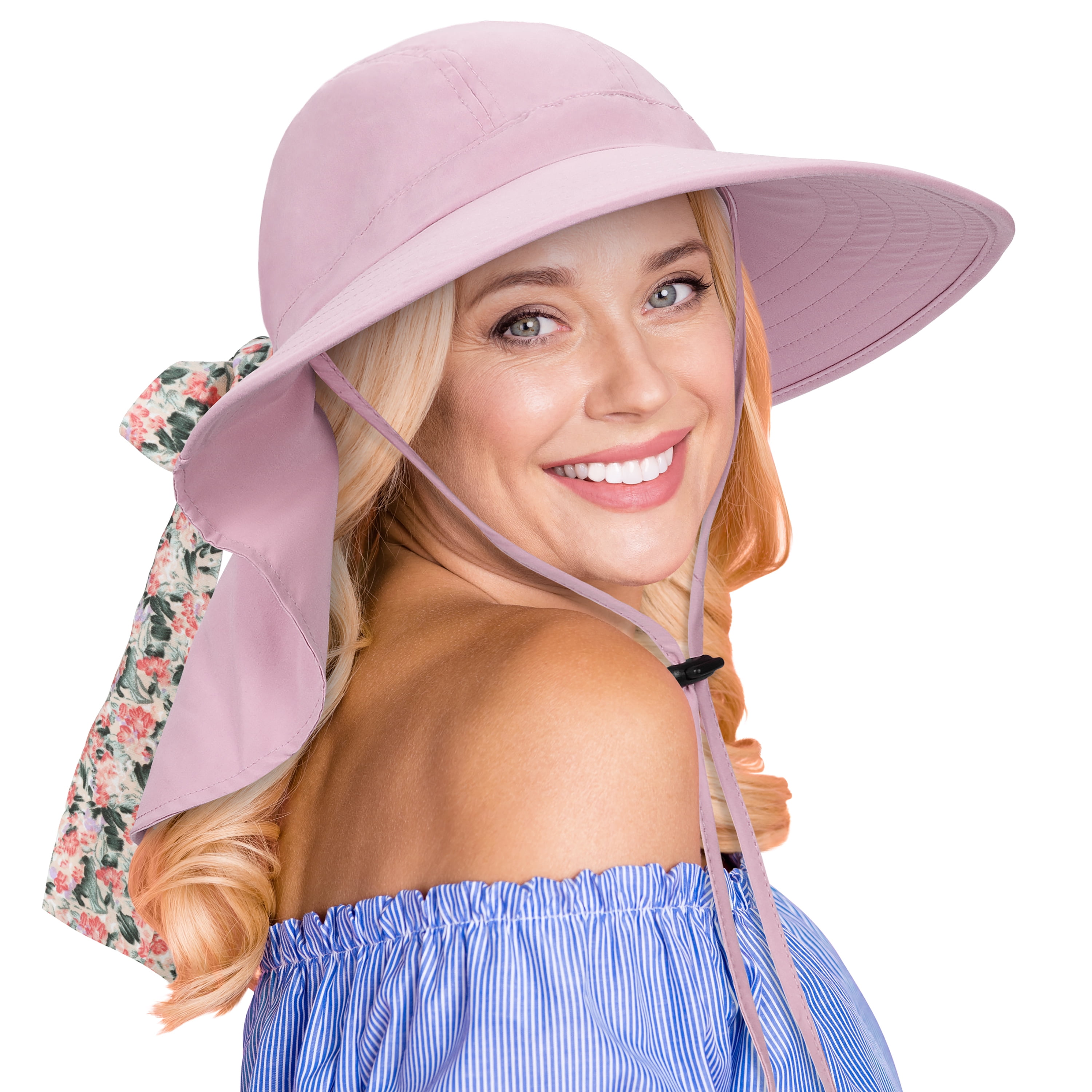 Solaris Women’s Sun Hats Neck Flap Large Brim UPF 50+ Foldable Summer ...
