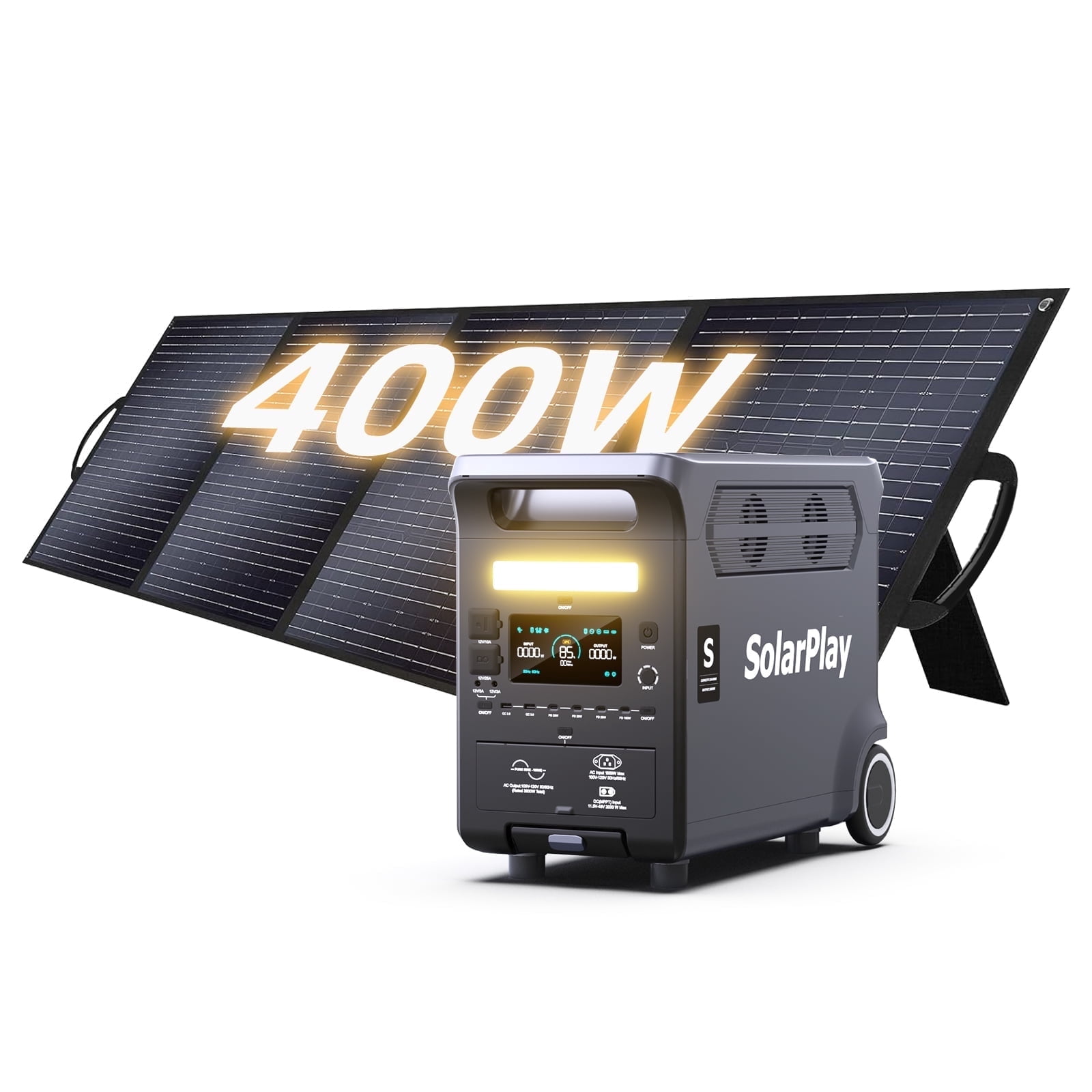 Solarplay Portable Power Station 3600W Peak 6600W 3840Wh LiFePO4 Solar ...