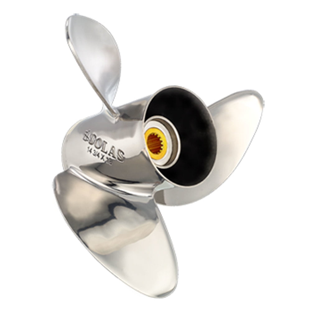 Solas HR Titan Stainless Steel 3-Blade Boat Propeller - RH, 13-7/8 In. Diameter, 19 In. Pitch ...