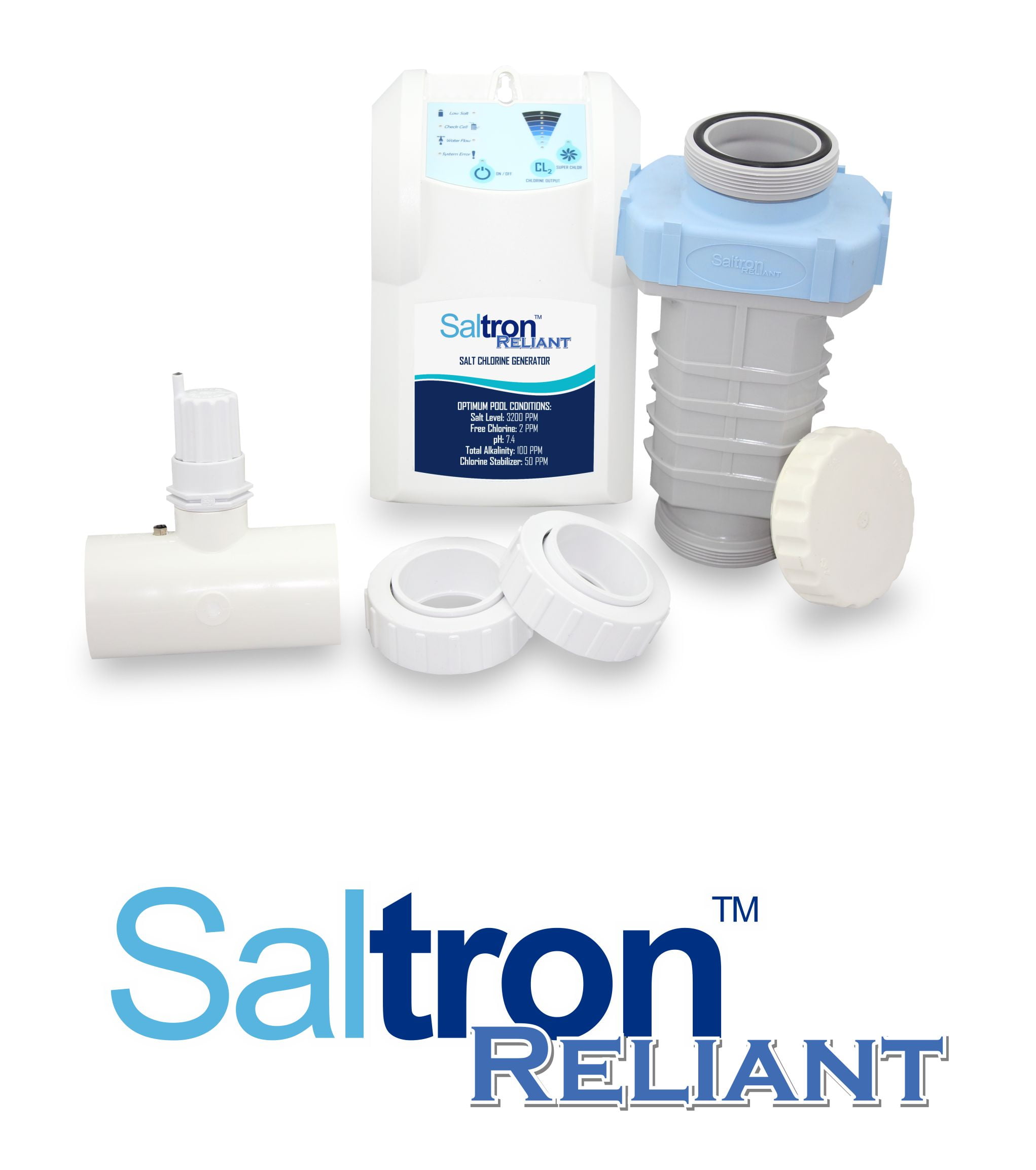 Solaxx Saltron Compact Saltwater Pool Generator for 20,000 Gallon Pools ...