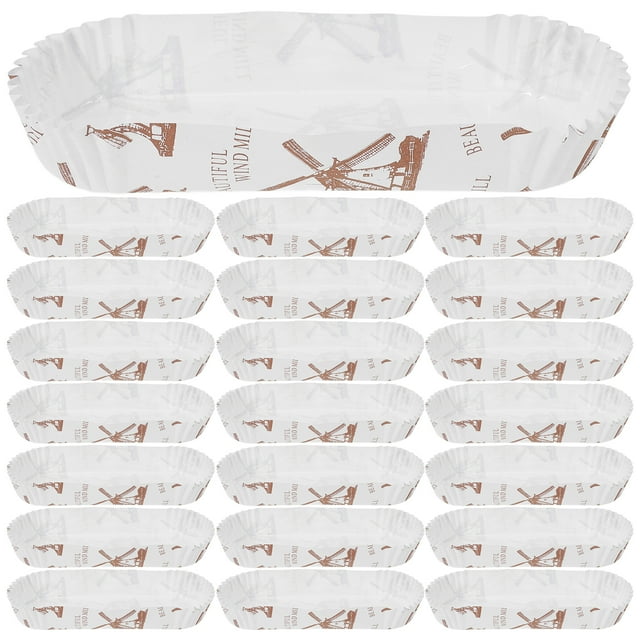 Sold 100 Pcs Hot Dog Trays Fried Food Container Grease-proof Paper Hot ...