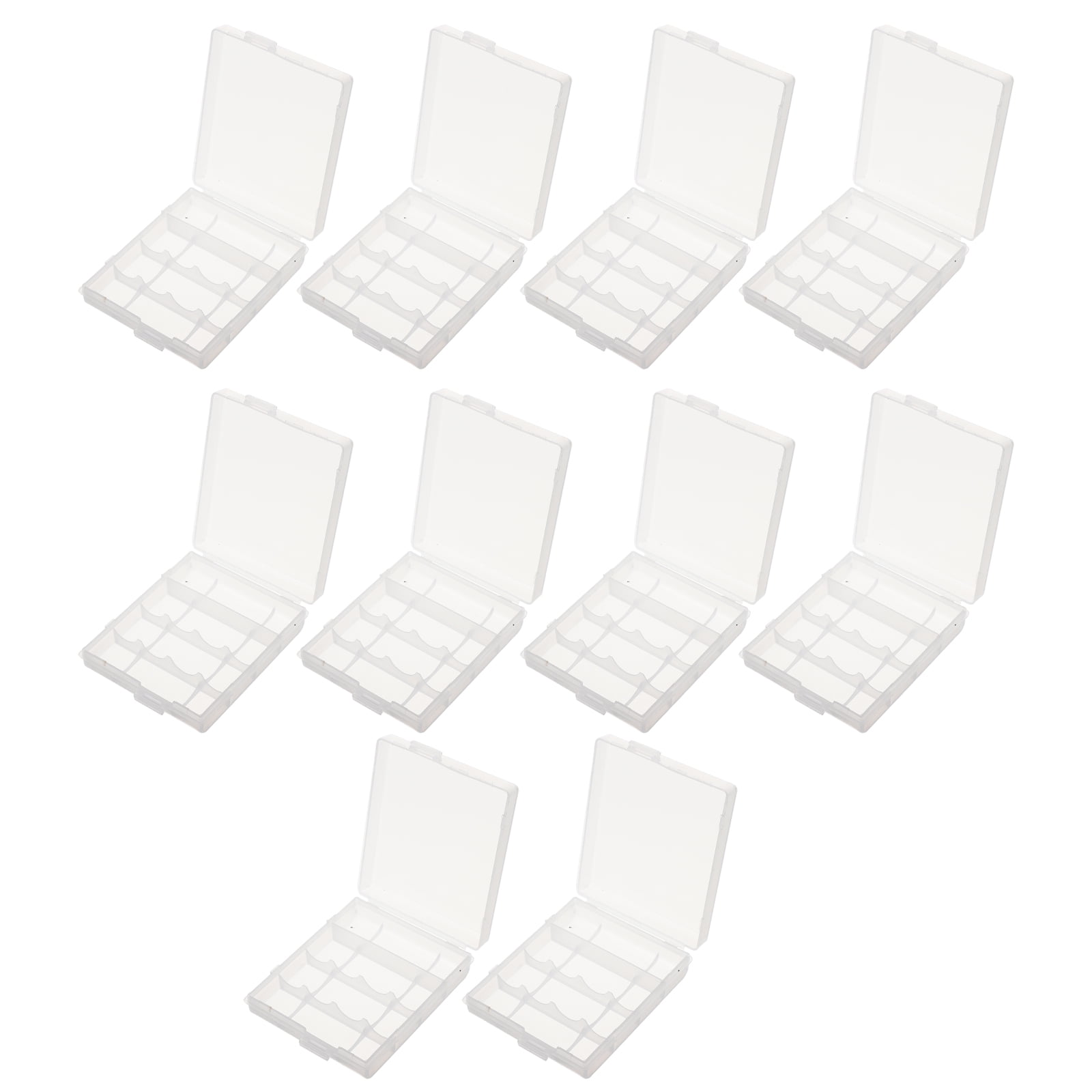 Sold 10pcs Portable Plastic Battery Case Clear Carry Case Holder AA/AAA ...
