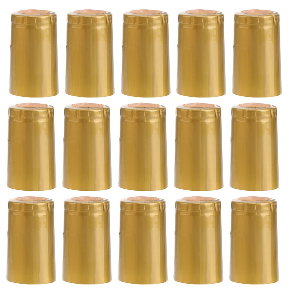 OUNONA Golden PVC Heat Shrink Sealing Caps for Wine Bottle 30mm Mouth ...