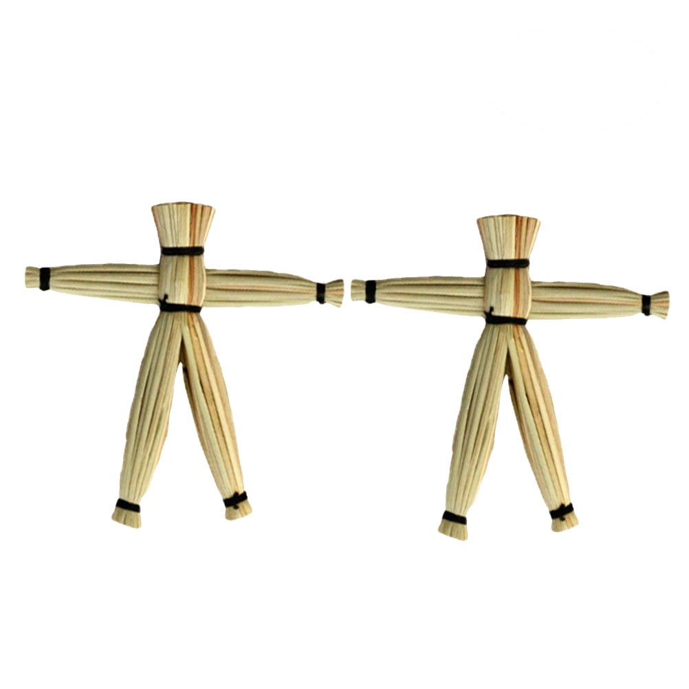 OUNONA Scarecrow Doll Prop for Performing Beige Straw Trick Toy ...