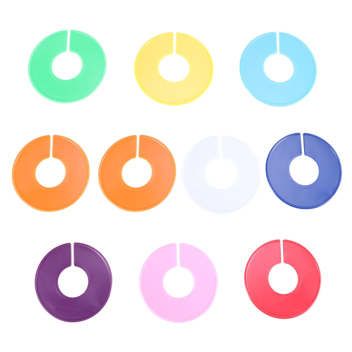 Sold 30 Pcs Plastic Clothing Size Dividers Round Closet Dividing Rings ...