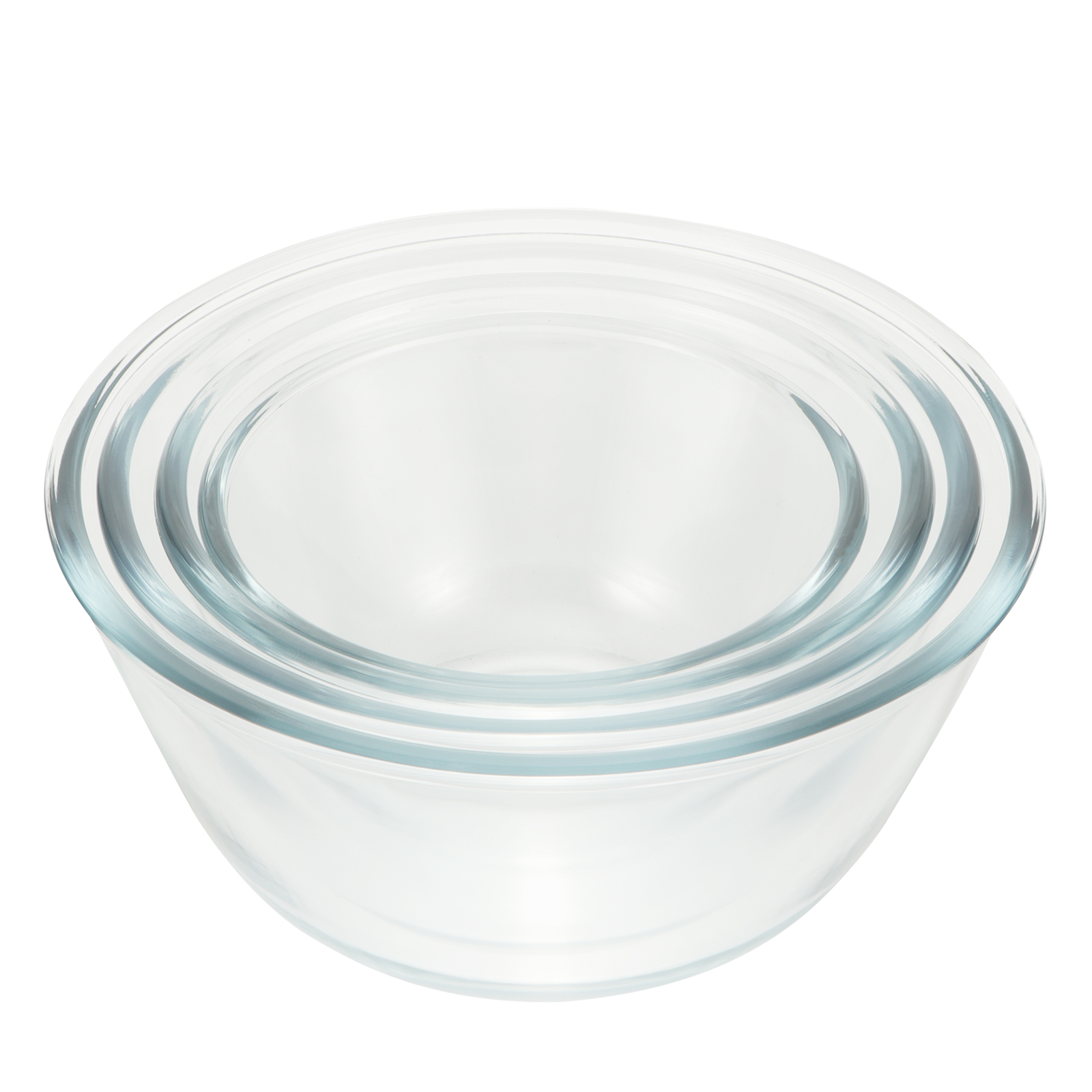 Sold 4Pcs Clear Glass Fruit Salad Bowls Egg Beating Bowls ...