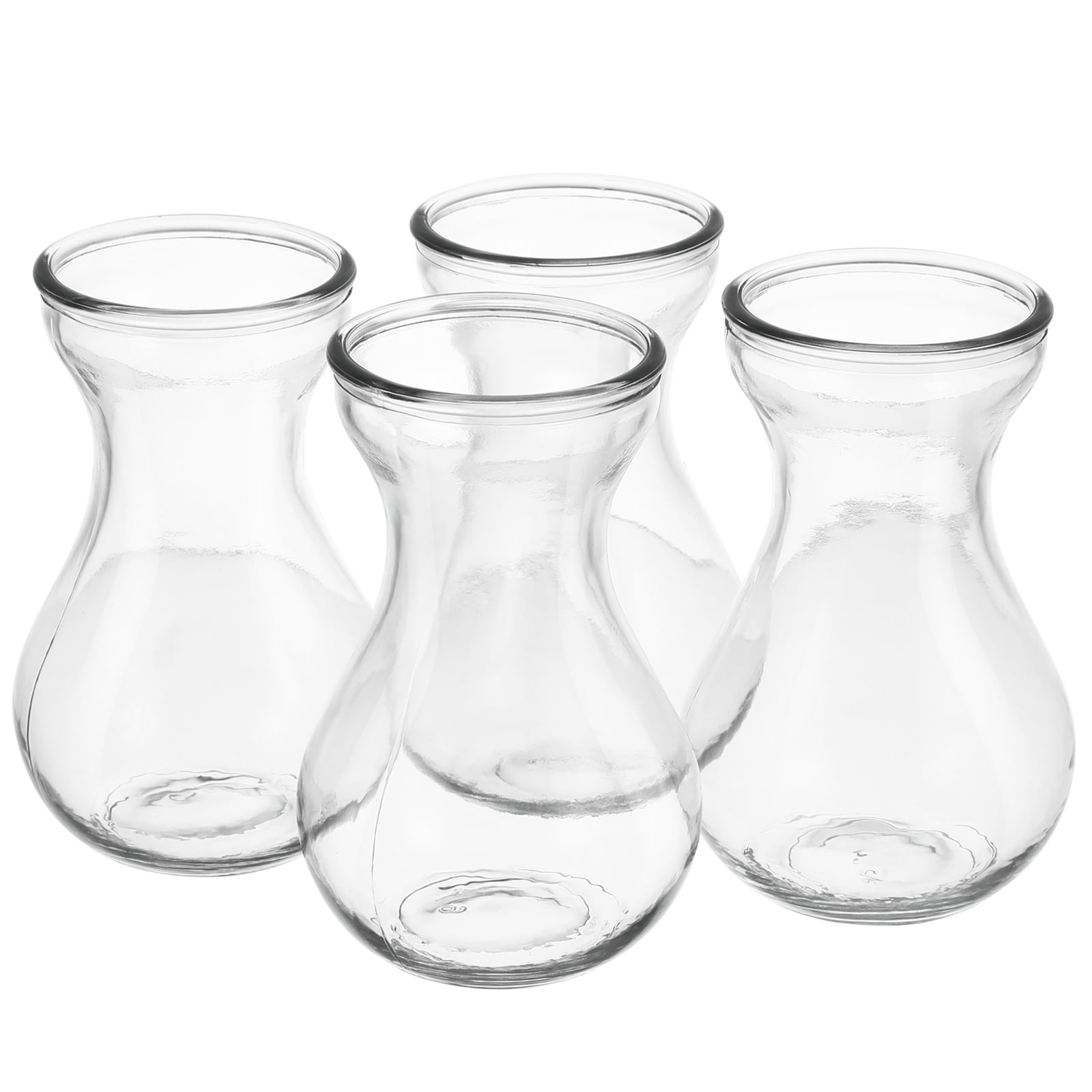 Sold 4pcs Hyacinth Vase Small Glass Vases Centerpieces Clear Hyacinth Growing Bud Vase