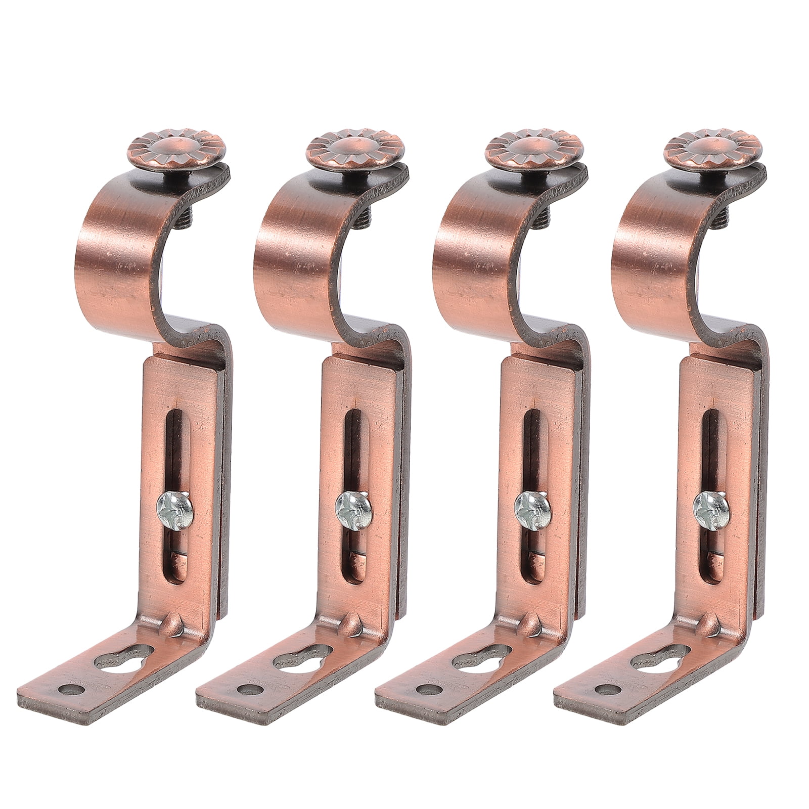 Sold 4pcs Simple Curtain Rod Brackets Pretty Curtain Rod Bases Curtain ...