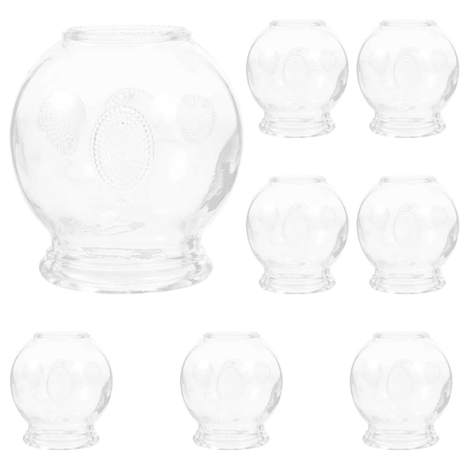 Sold 8Pcs Thick Glass Cupping Jars Glass Fire Cupping Jars Cupping Cups ...