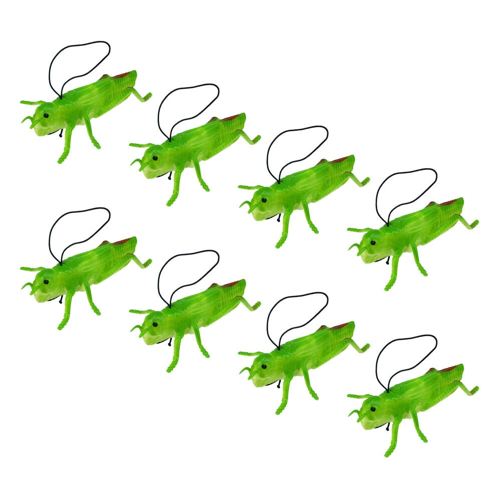 Sold 8pcs TPR Simulation Locust Grasshopper Toys Lifelike Insect Model ...