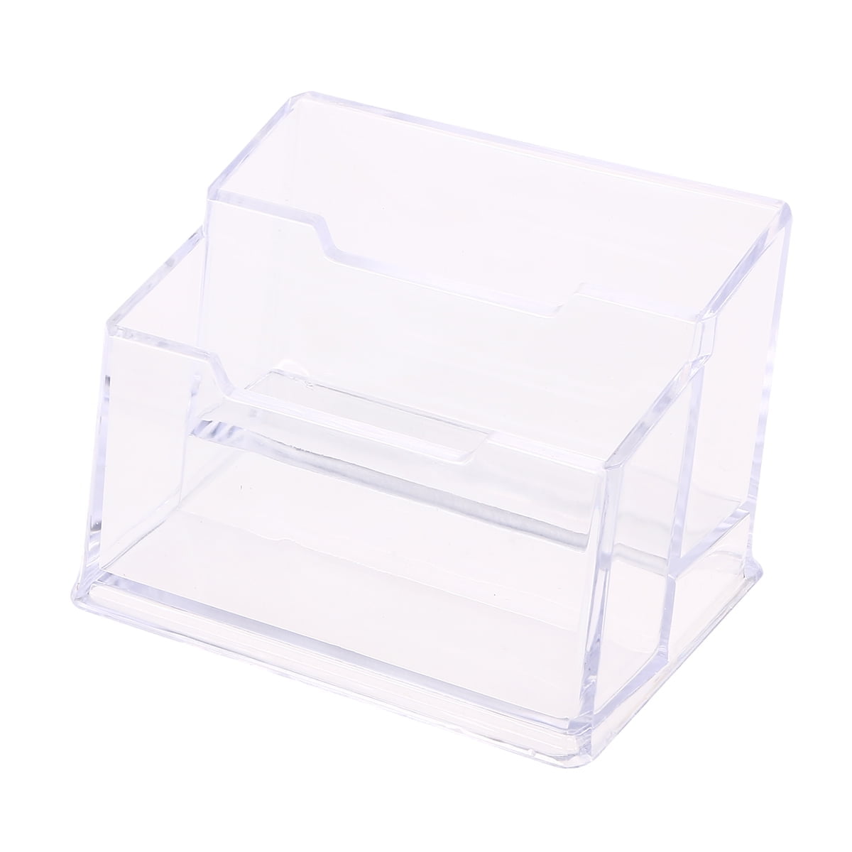Sold Clear Acrylic Business Case Holder Desktop 2-Tier Note Display ...