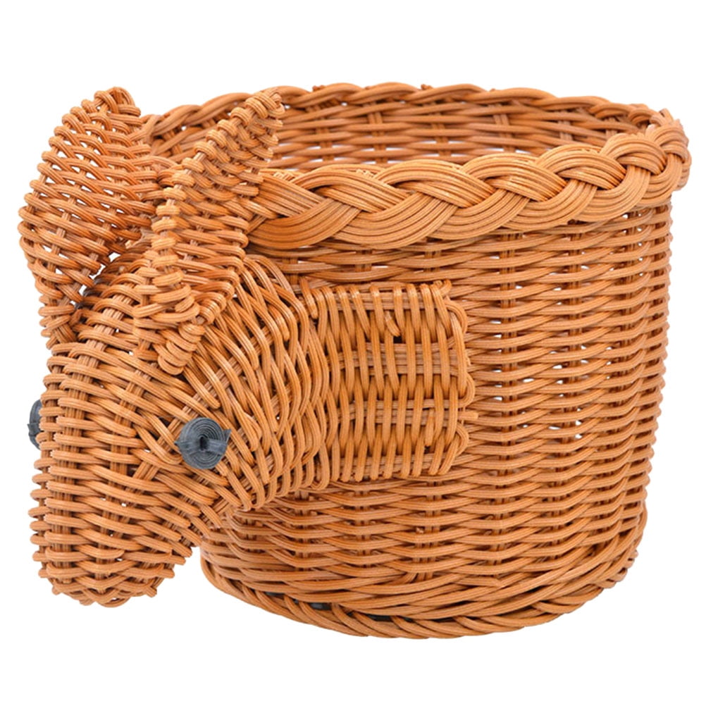 OUNONA Simulation Rattan Storage Basket Rabbit Shaped Dried Fruit ...