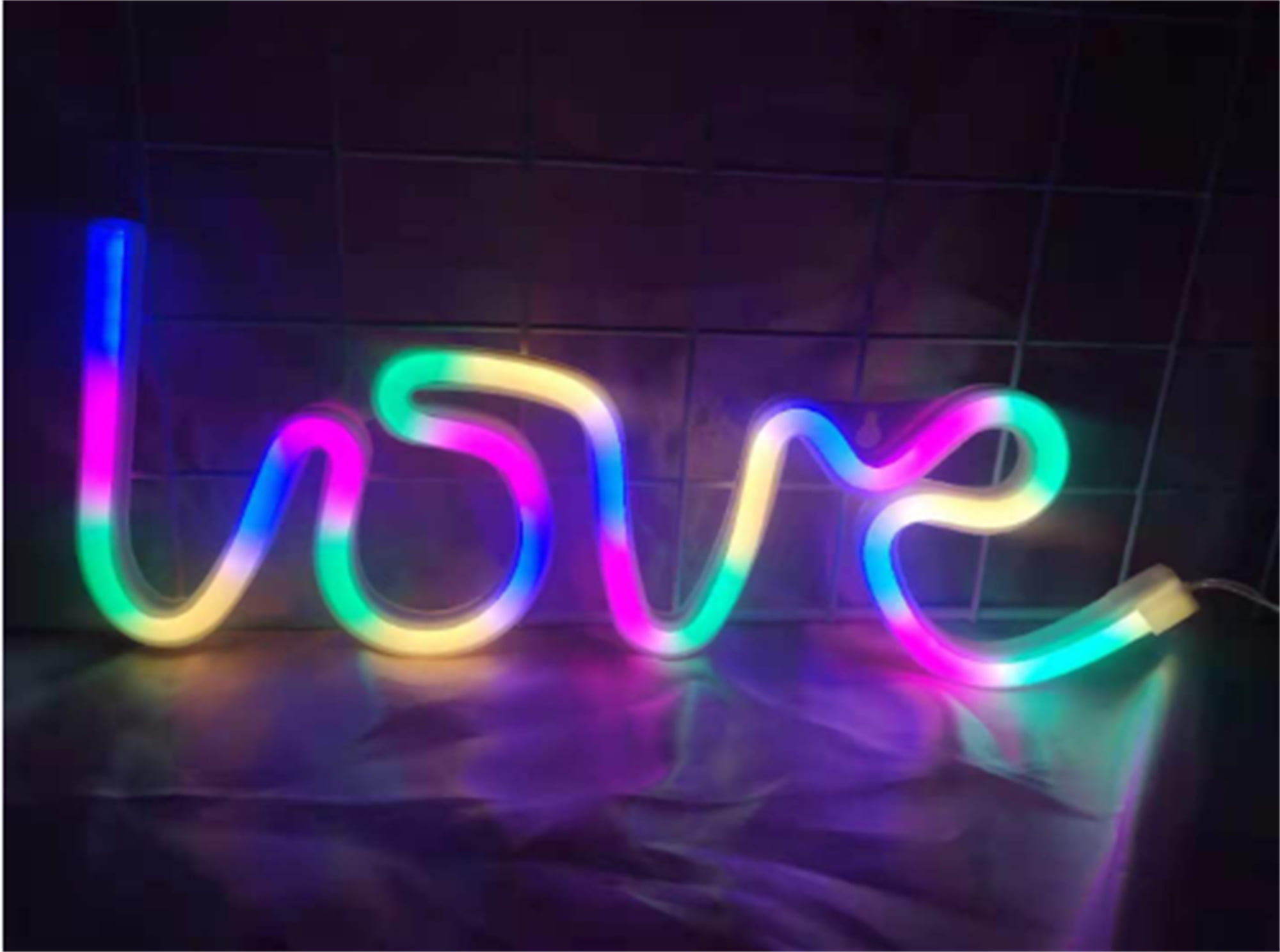 Neon Signs, LED Love Neon Sign, Battery or USB Powered Romantic Love ...