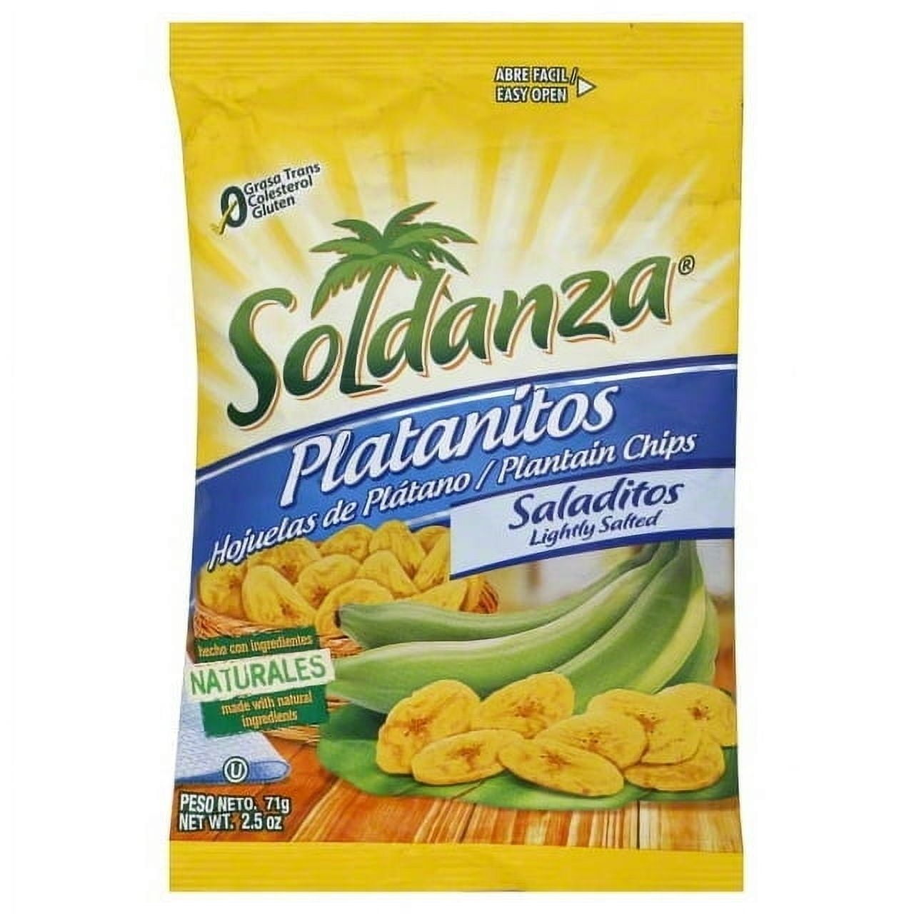 Soldanza Lightly Salted Plantain Chips, Crispy and Healthy Snack, 2.5 ...