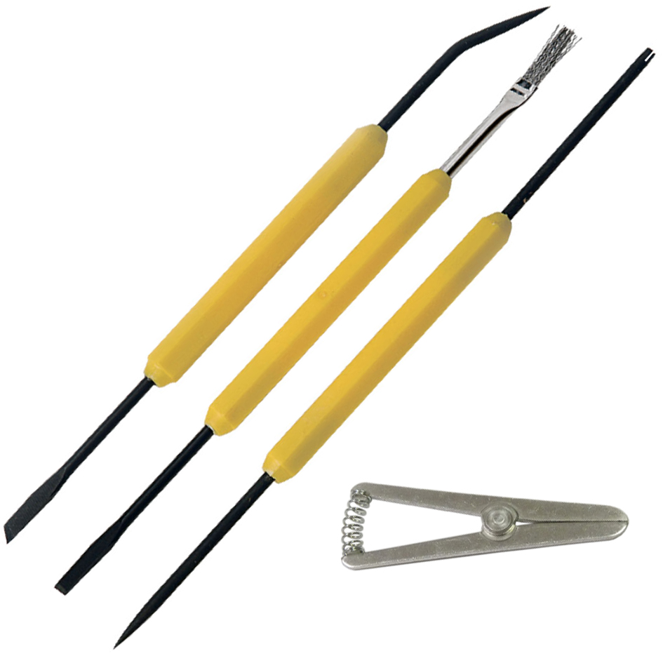 Solder Aid Kit - Includes Brush, Scraper, Knife, Hook, Awl, Fork, and ...