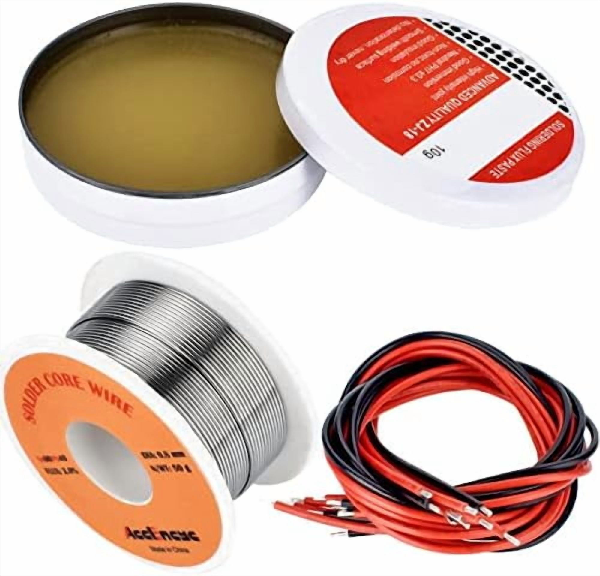 Solder Core Wire and Rosin Paste Flux Kit Tin Lead Rosin Core Solder ...