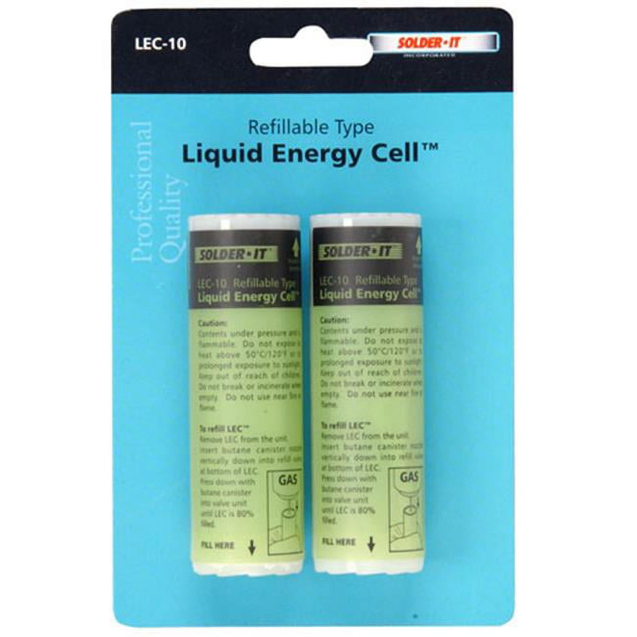 Liquid Energy Cells REFILLABLE Butane Fuel Cell Pair (LEC-10) - Walmart.com