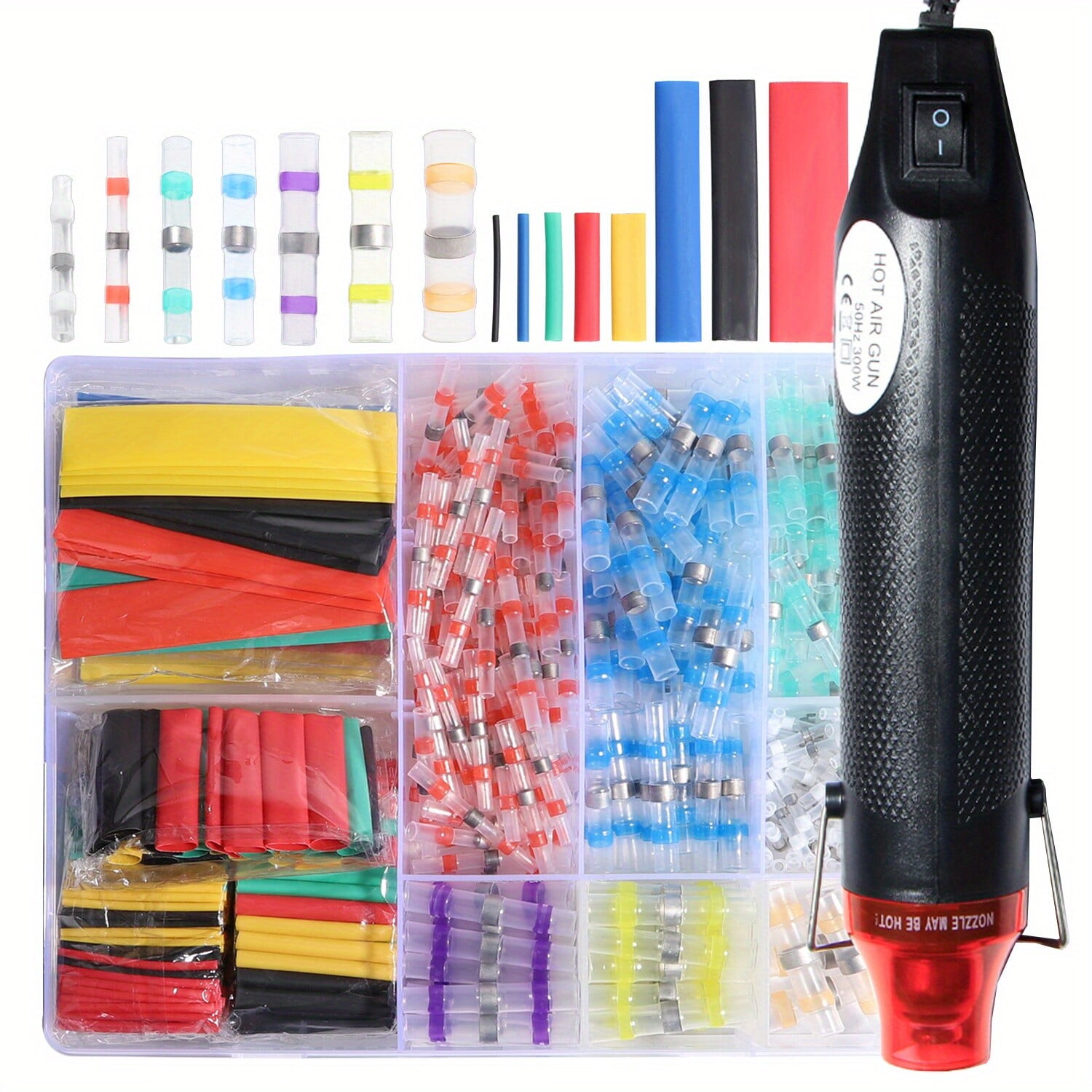 Solder Seal Wire Connector Heat Gun Self Shrink Insulated Electrical ...