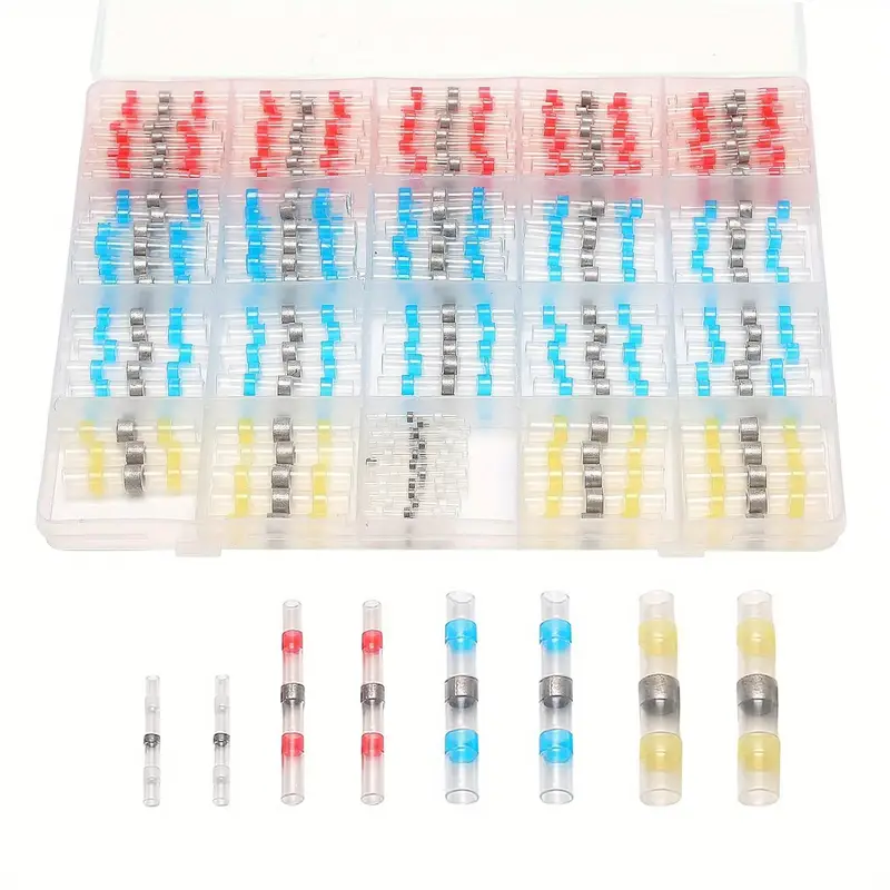 Solder Seal Wire Connectors Kit, Solder Butt Connectors Heat Shrink ...