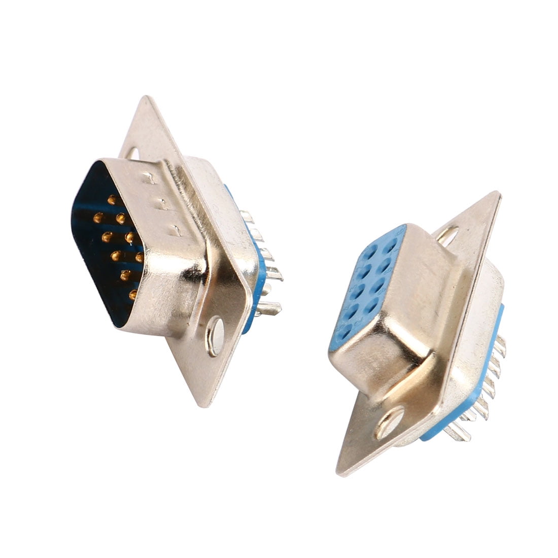 Solder Type D-SUB 9 Pins DB9 Male Female Connector 2 in 1 - Walmart.com