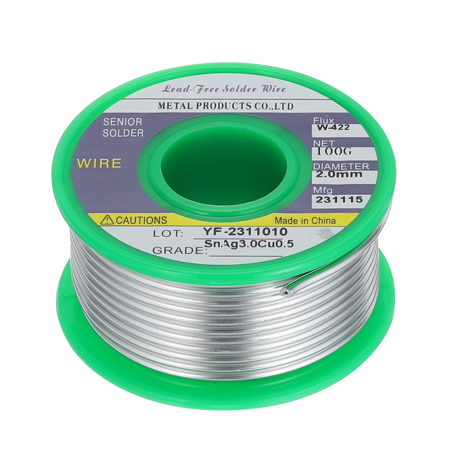 Solder Wire 100g/3.527 oz,2mm/0.08 Inch Sn96.5Ag3.0Cu0.5 for Electrical ...