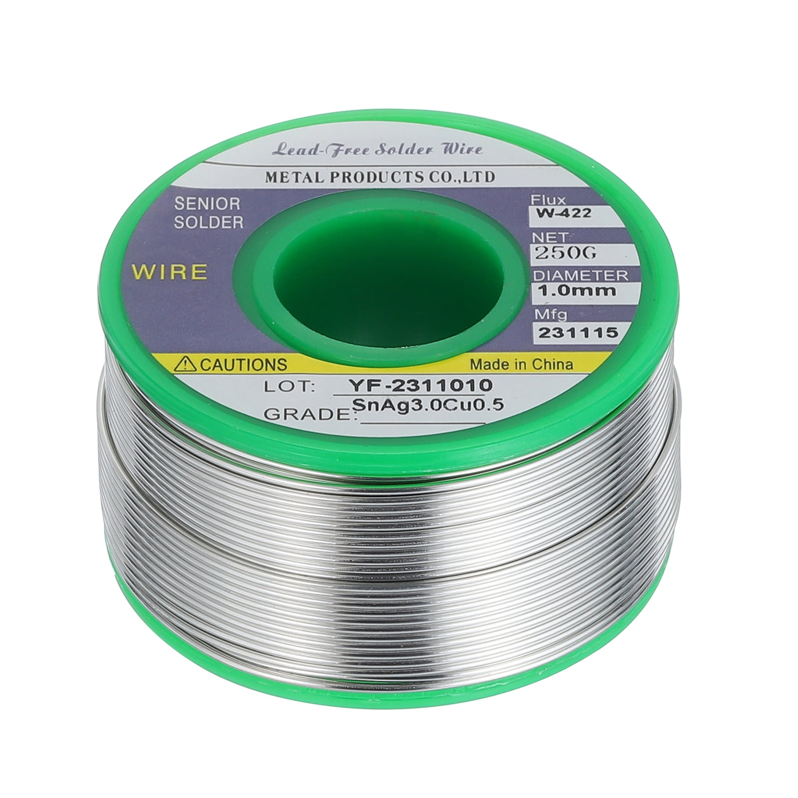 Solder Wire 250g/8.818 oz,1mm/0.04 Inch Sn96.5Ag3.0Cu0.5 for Electrical ...