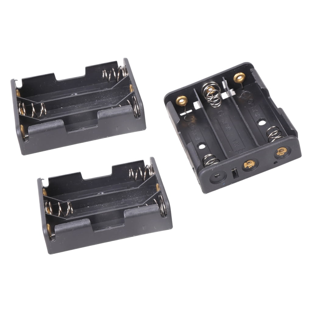 Solderable 2A Battery Holder with Spring Terminals Plastic Metal Case ...