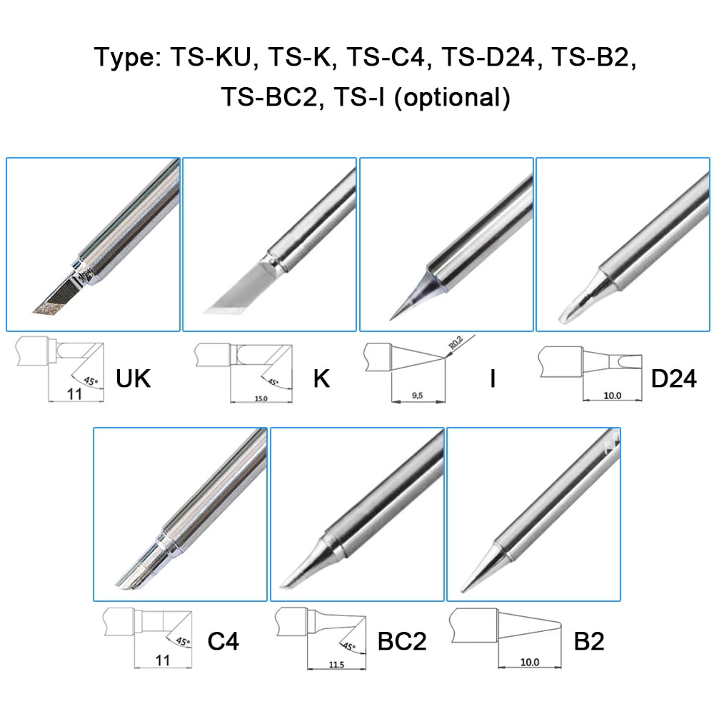 Soldering Bit,Iron Bit Steel Heads 7types Optional Steel S Heads Laoshe ...