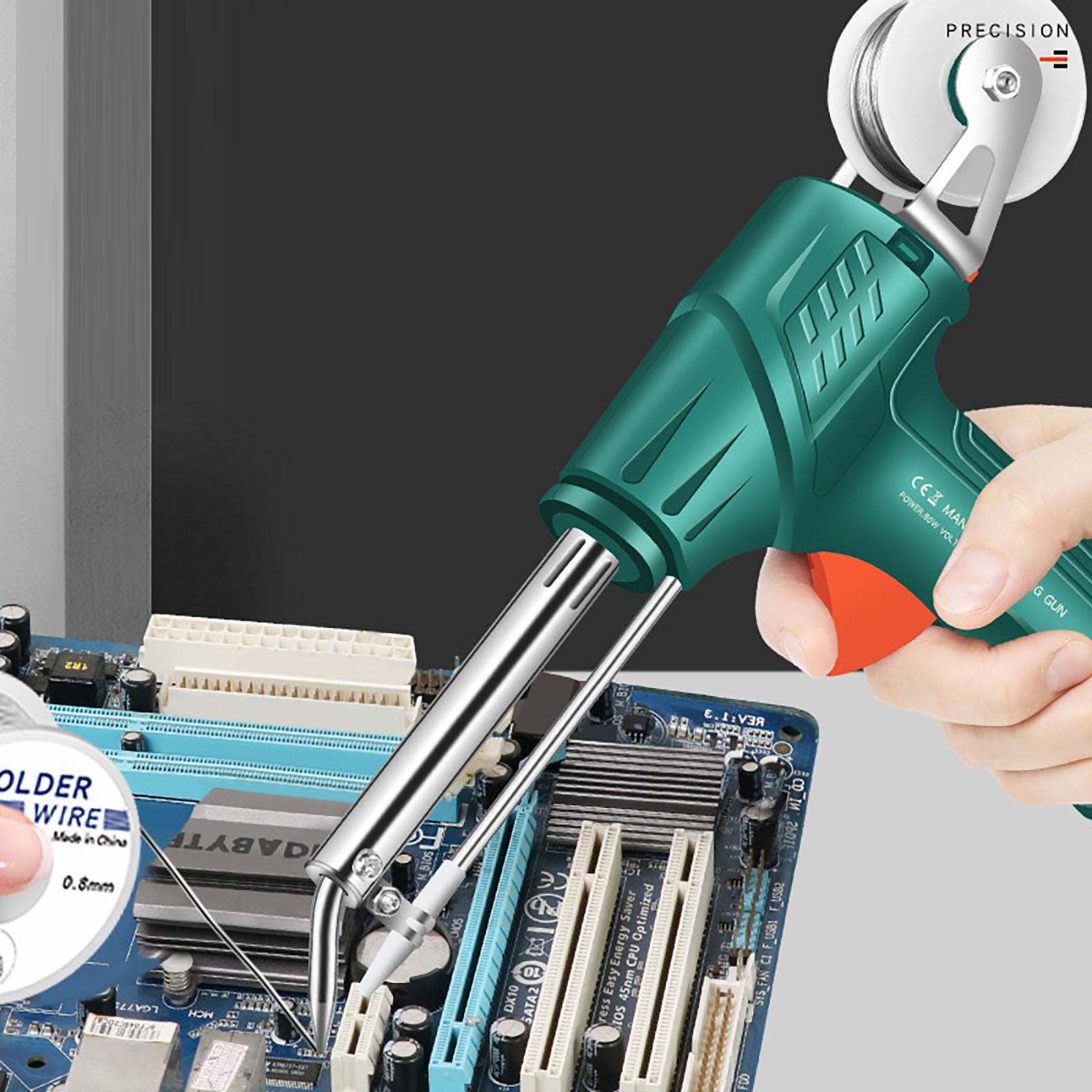 Soldering Gun Kit Soldering Iron Kit with Adjustable Temp ON/OFF Button ...