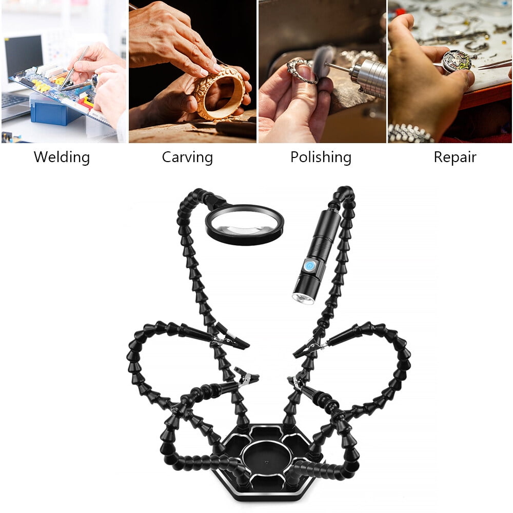 Soldering,Hand Pcb Tool Rotatable Clips And With 6 Arms And Stable ...
