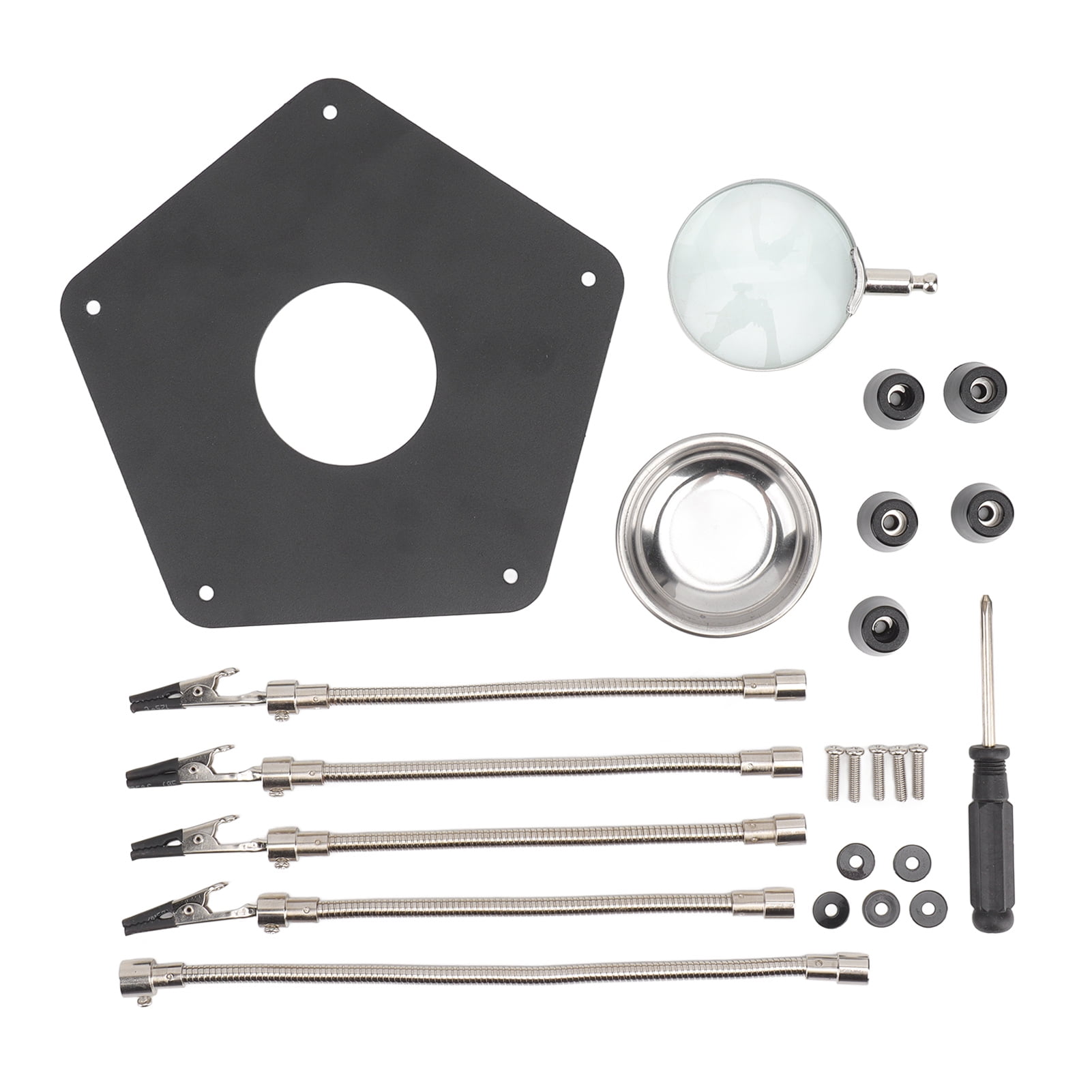 Soldering Helper with Magnifying Glass and Stand - Portable Welding and ...