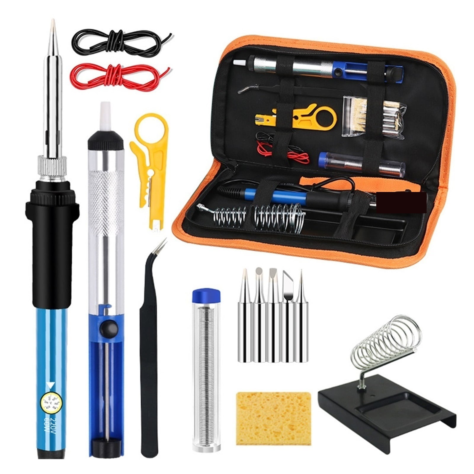 Soldering Iron, 60W Adjustable Temperature Electric Solder Iron, Rework ...
