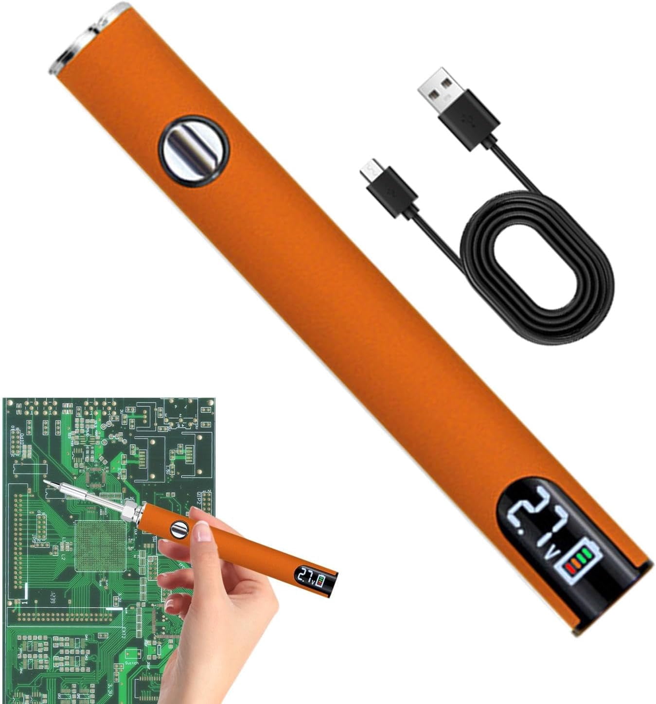 Soldering Iron - 650mAh USB Rechargeable Pen-Shaped Design Soldering ...